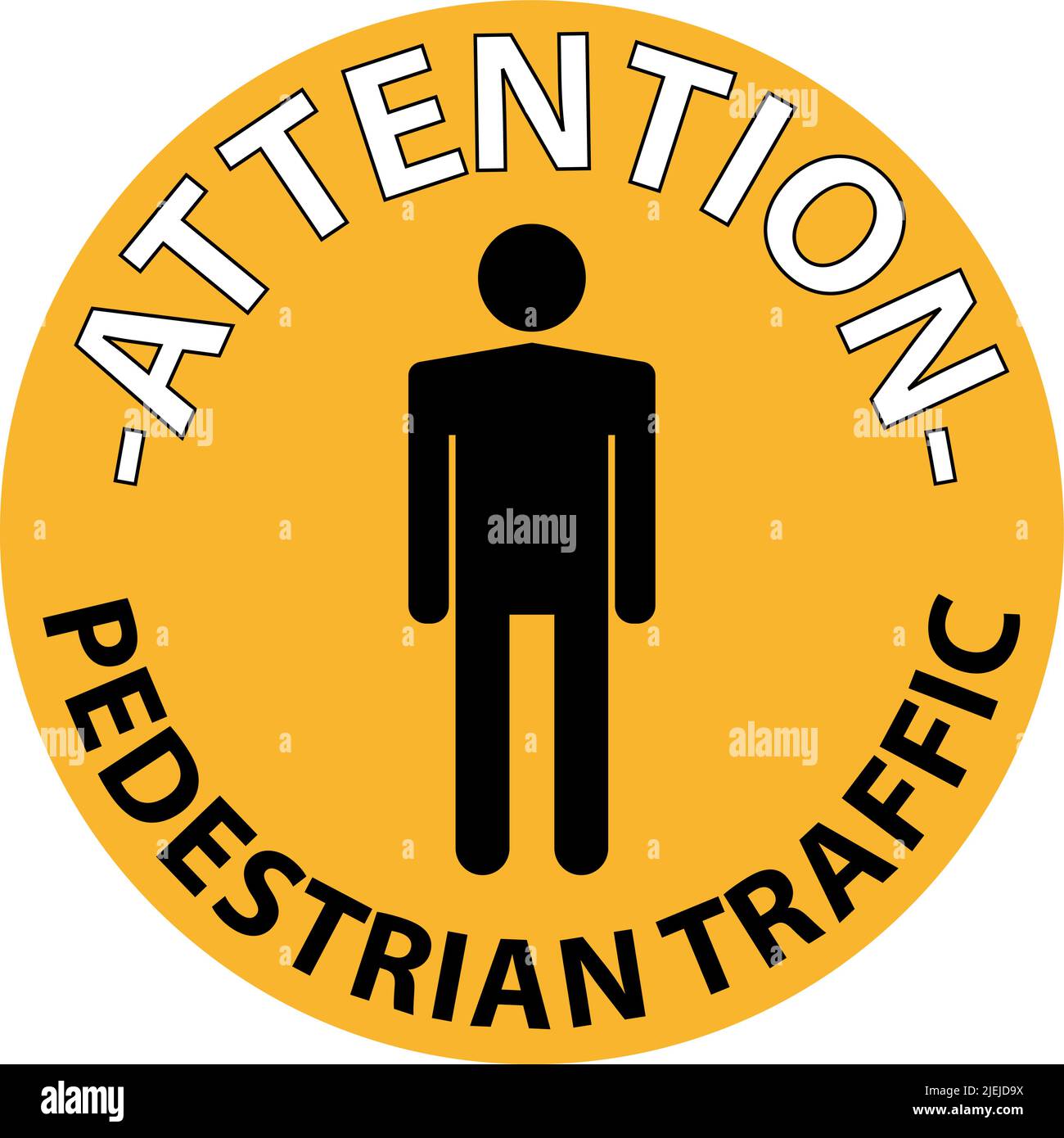Pedestrian Traffic Hazard Warning Sign Stock Vector Image & Art - Alamy