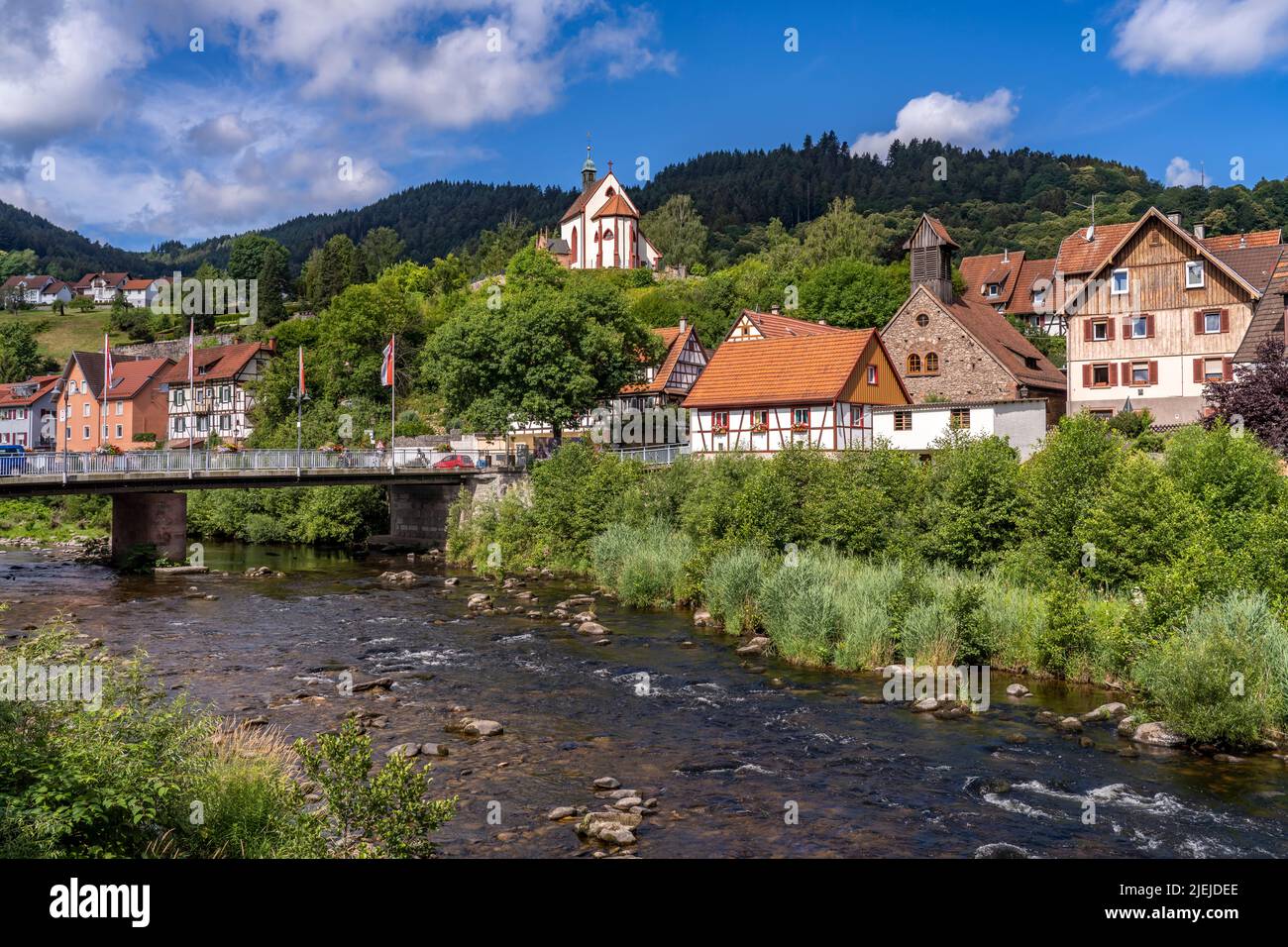 Weisenbach und der Fluss Murg, Murgtal, Schwarzwald, Baden-Württemberg, Deutschland | Weisenbach ...