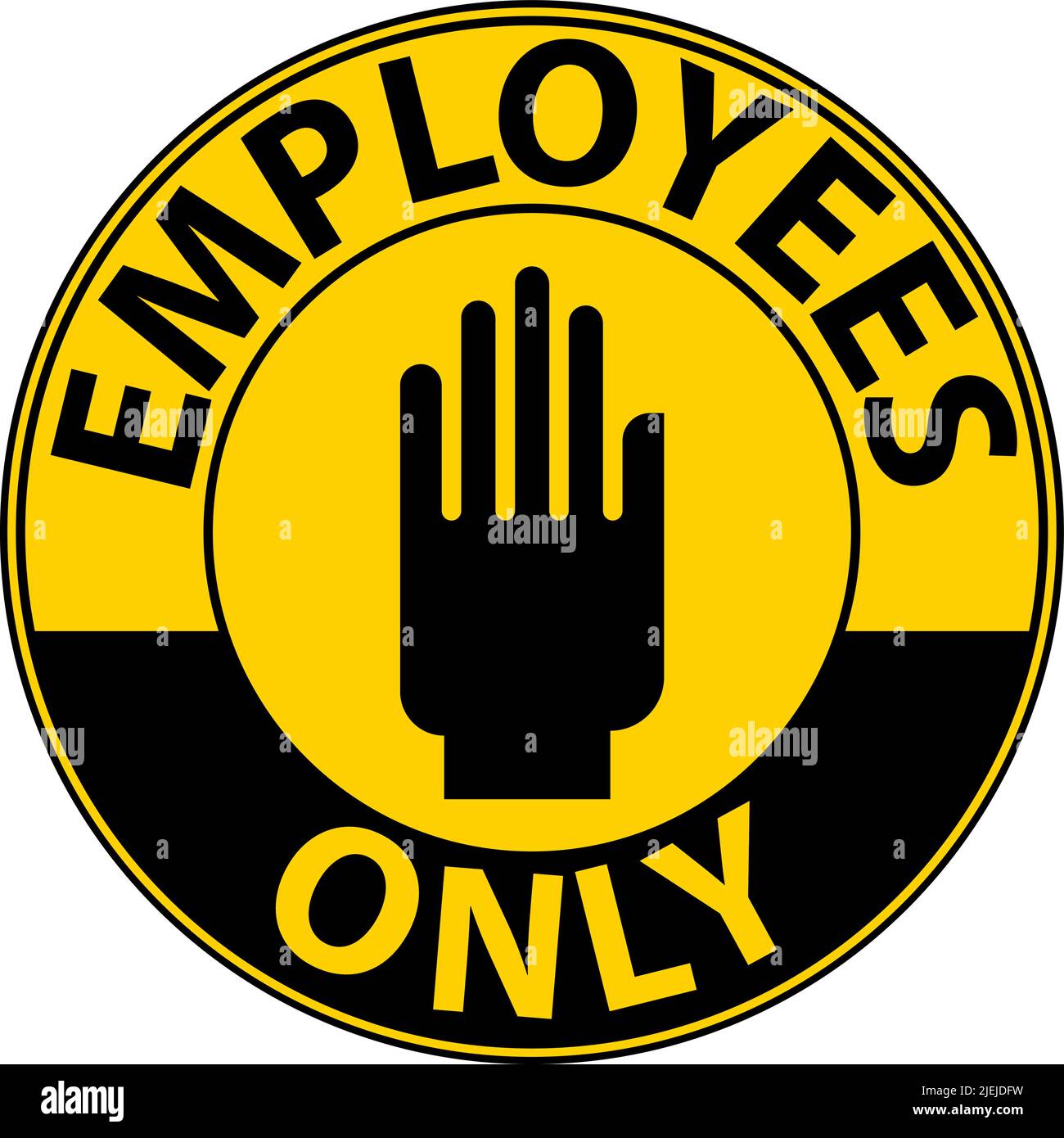Employees Only Floor Sign On White Background Stock Vector Image & Art ...