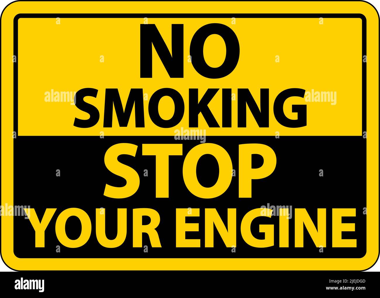 No Smoking Stop Your Engine Sign On White Background Stock Vector Image ...