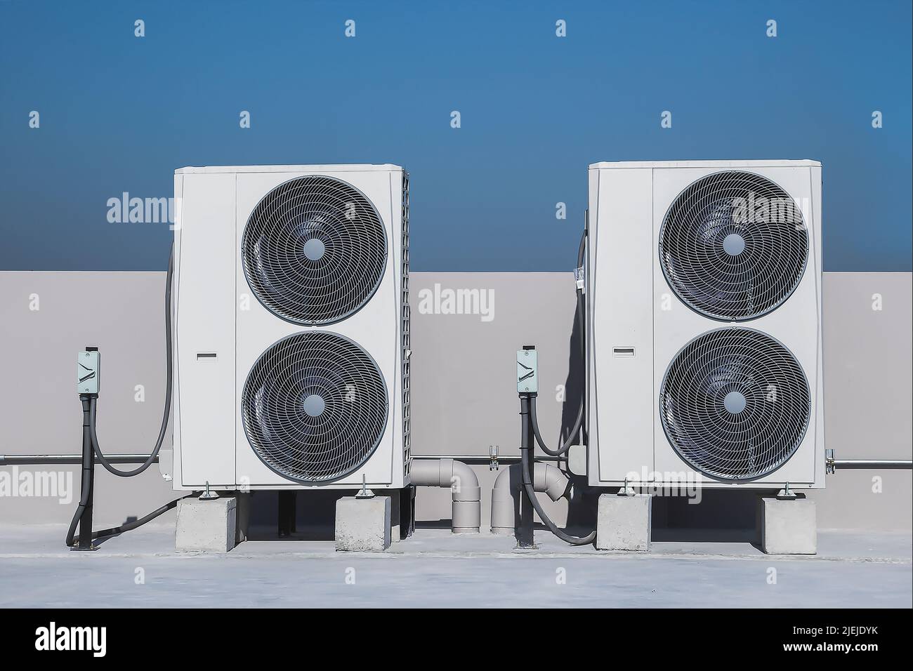 Air conditioner compressor installed outdoors Stock Photo - Alamy