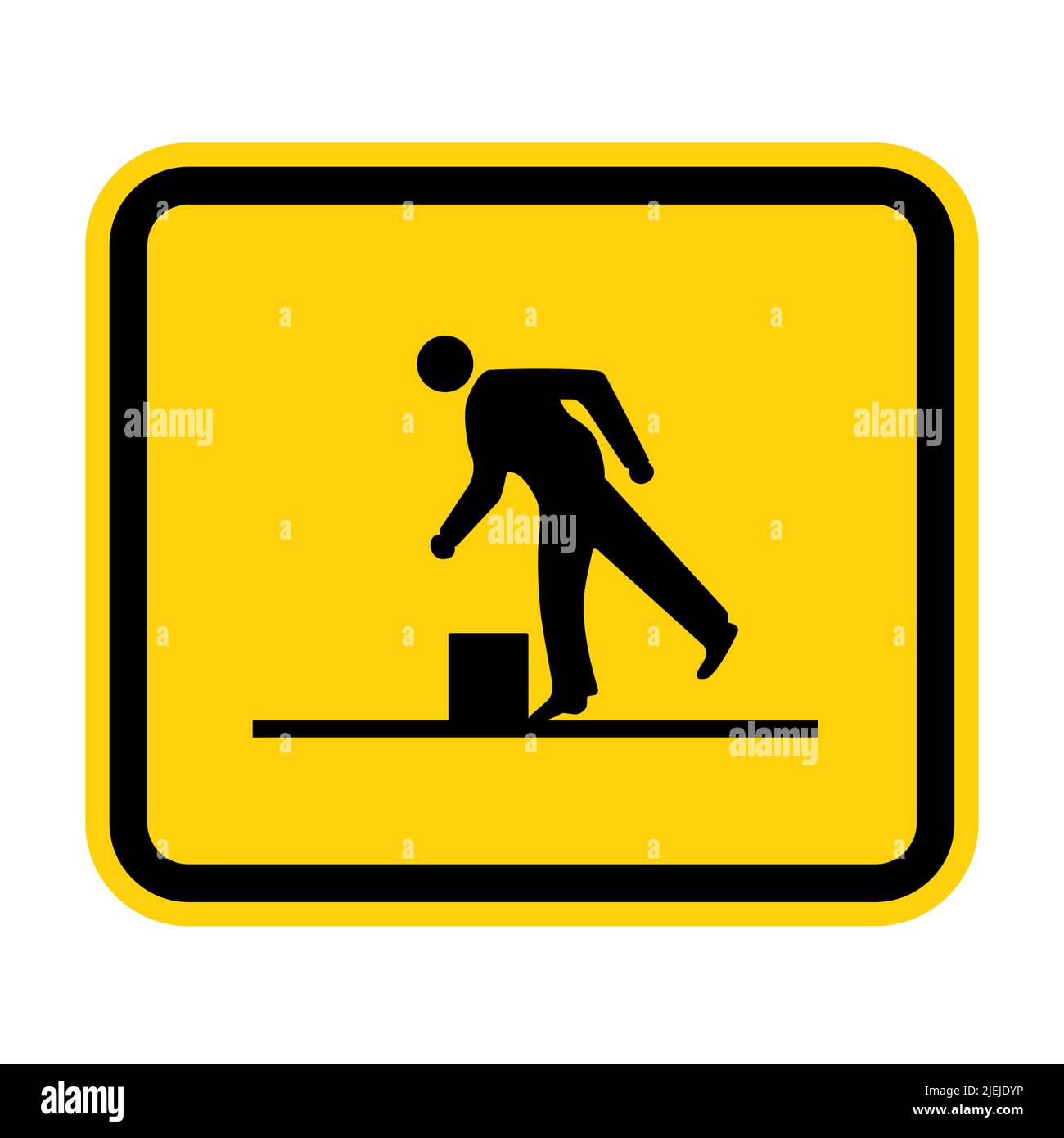 Beware Obstacles Symbol Isolate On White Background,Vector Illustration ...