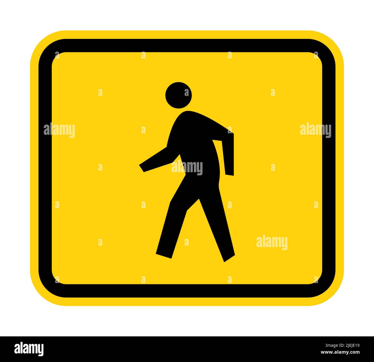 Pedestrian Crossing Symbol Sign Isolate on White Background,Vector ...