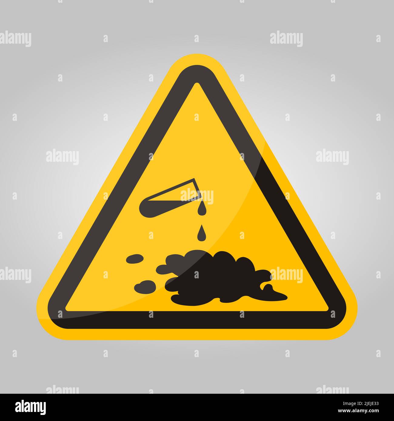 Beware Chemical Spill Symbol Sign Isolate On White Background,Vector ...