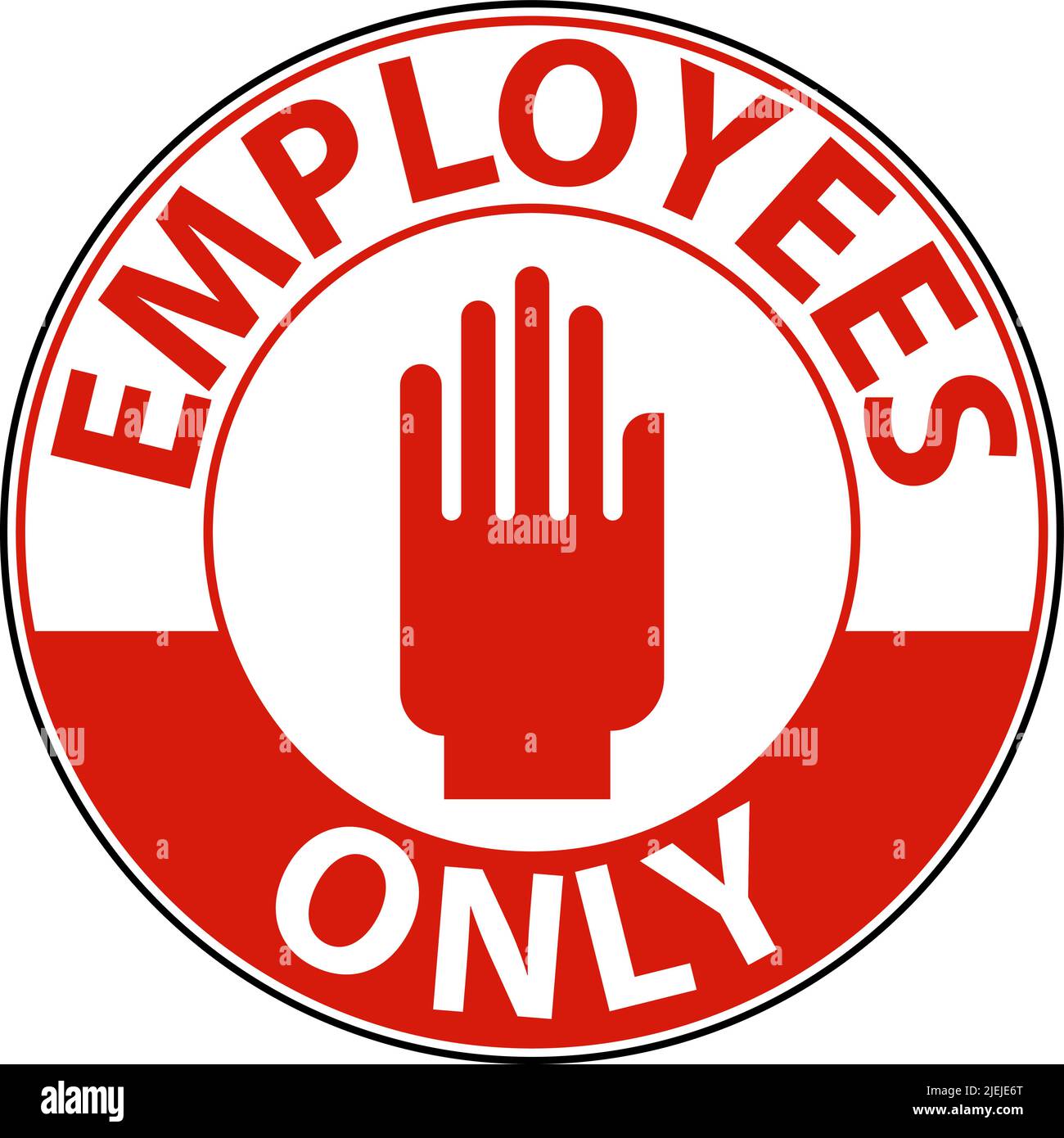 Employee only Stock Vector Images - Alamy