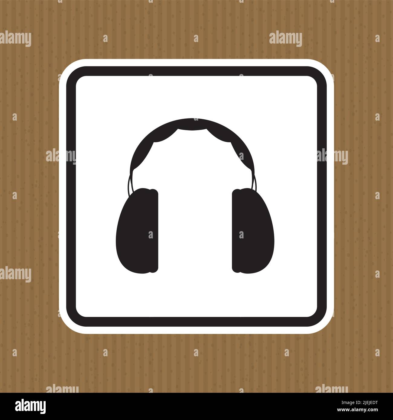 Symbol Ear Protection Required Sign Isolate On White Background,Vector ...