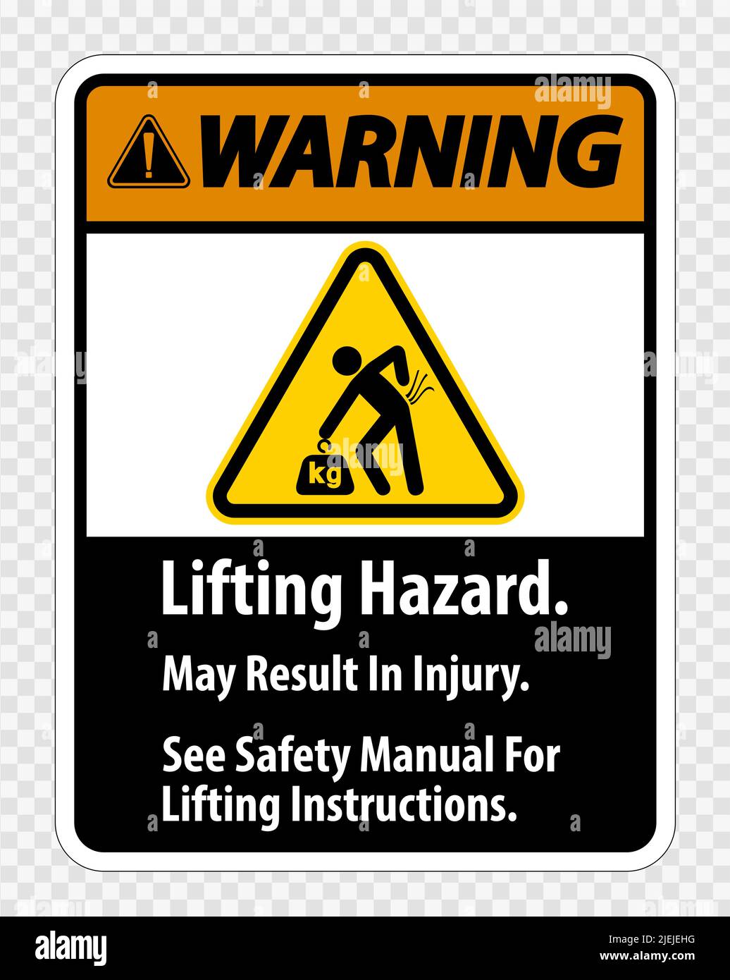 Lifting Hazard,May Result In Injury, See Safety Manual For Lifting ...