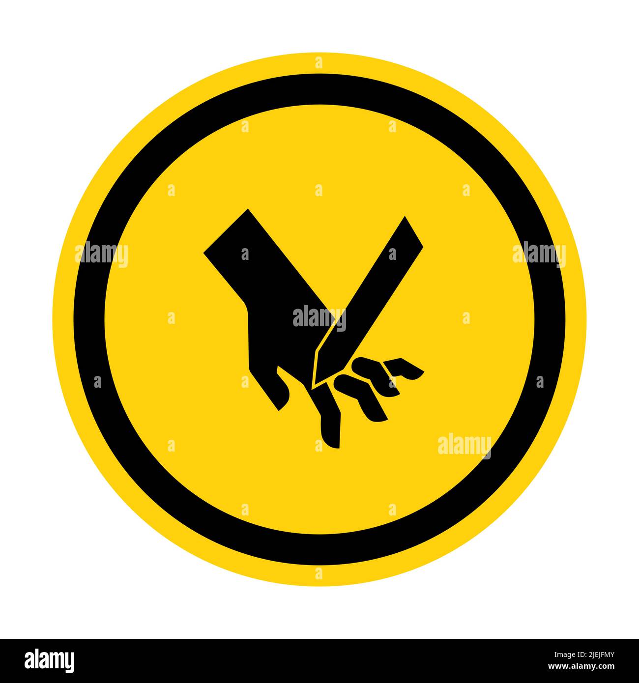 Cutting Of Fingers Angled Blade Symbol Sign, Vector Illustration ...