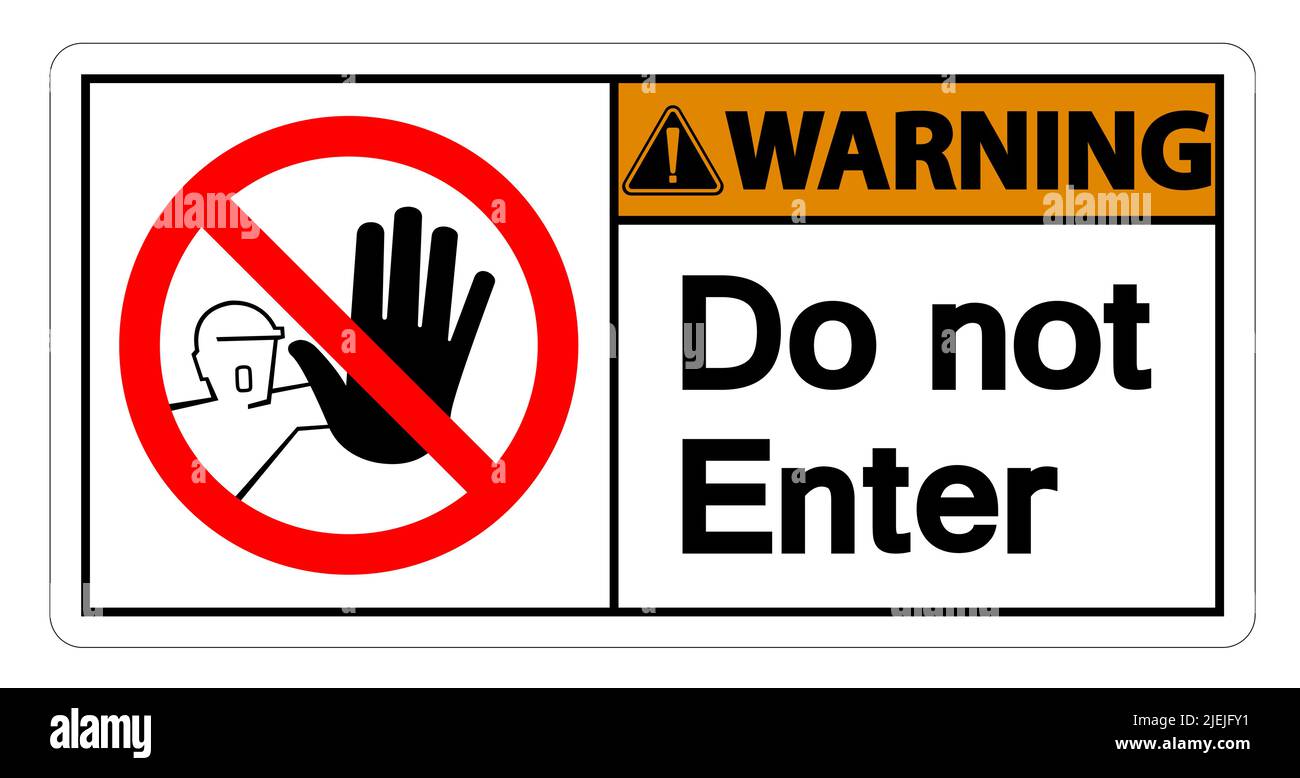 Warning Do Not Enter Symbol Sign on white background,Vector ...