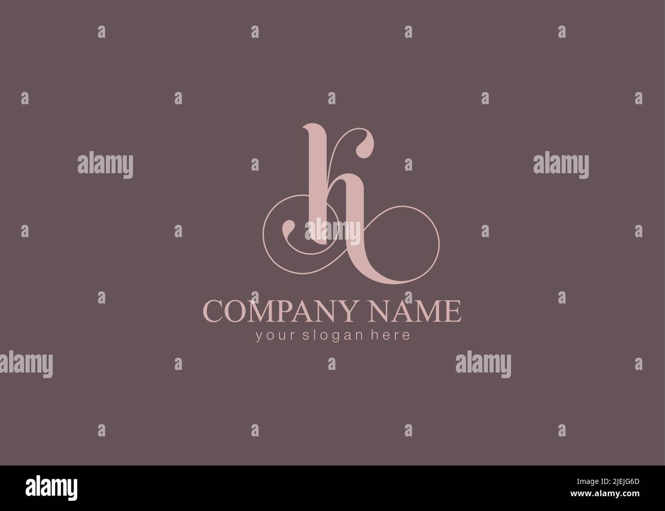 K letter monogram. Elegant luxury K logo. Calligraphic style. Corporate ...