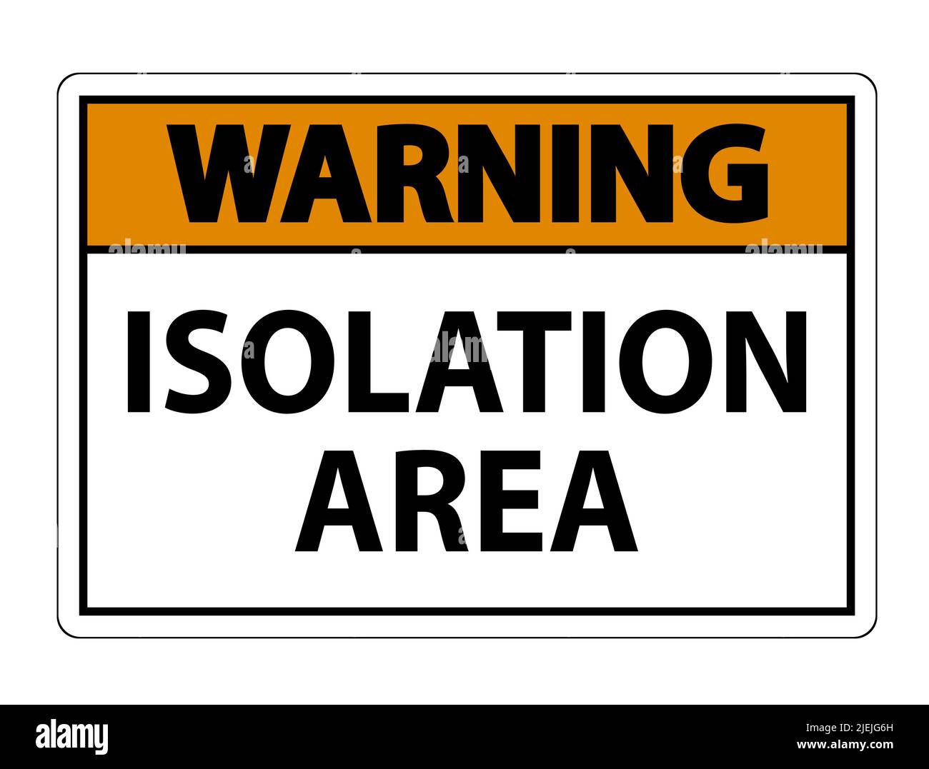 Warning Isolation Area Sign Isolate On White Background,Vector ...