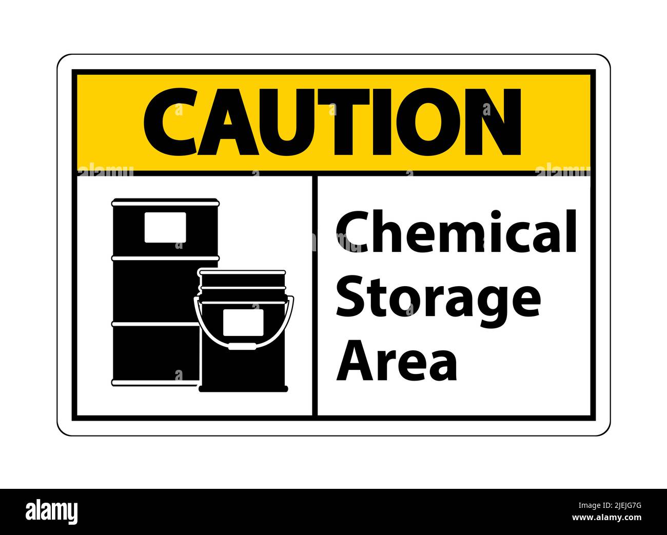 Caution Chemical Storage Symbol Sign Isolate on transparent Background ...