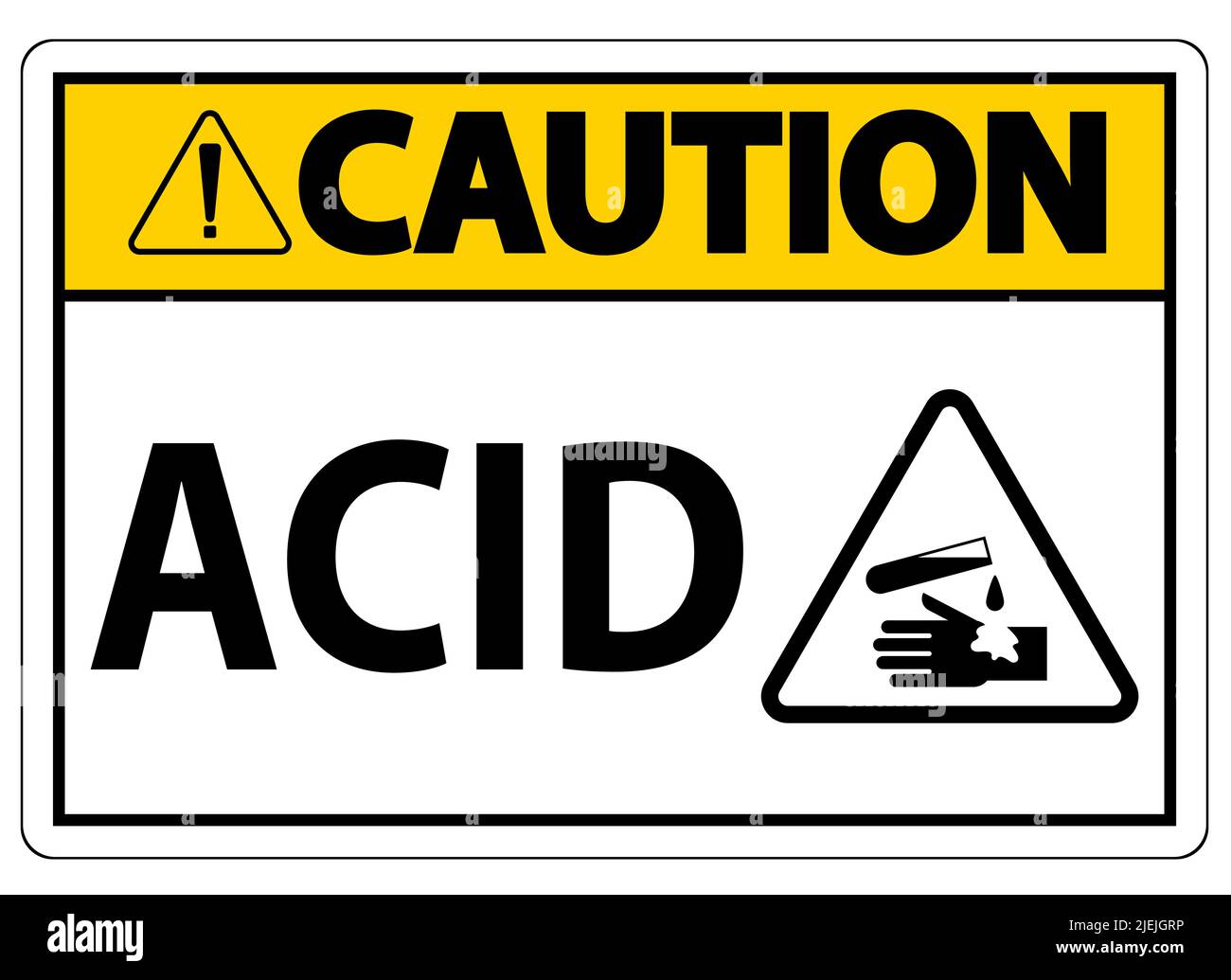 Label Acid Caution Sign On White Background Stock Vector Image & Art ...