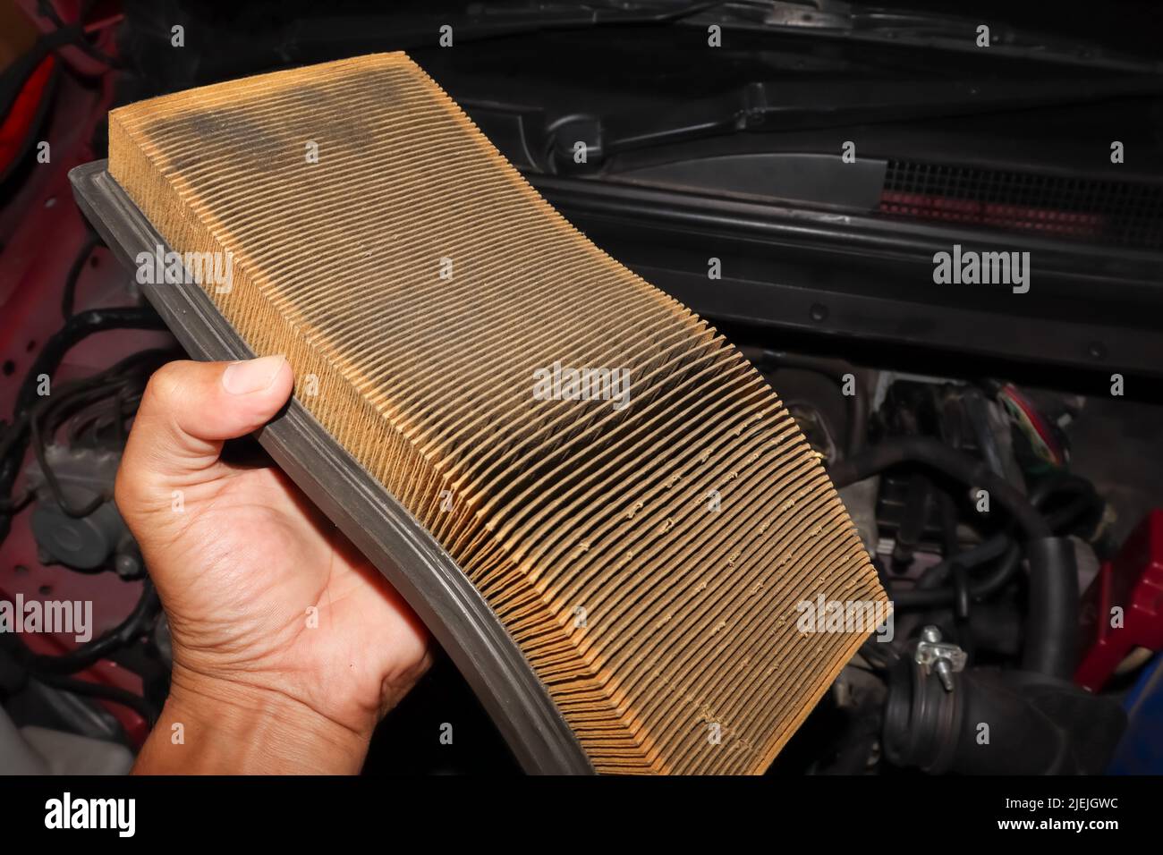 Dust filter of car and dirty Stock Photo - Alamy