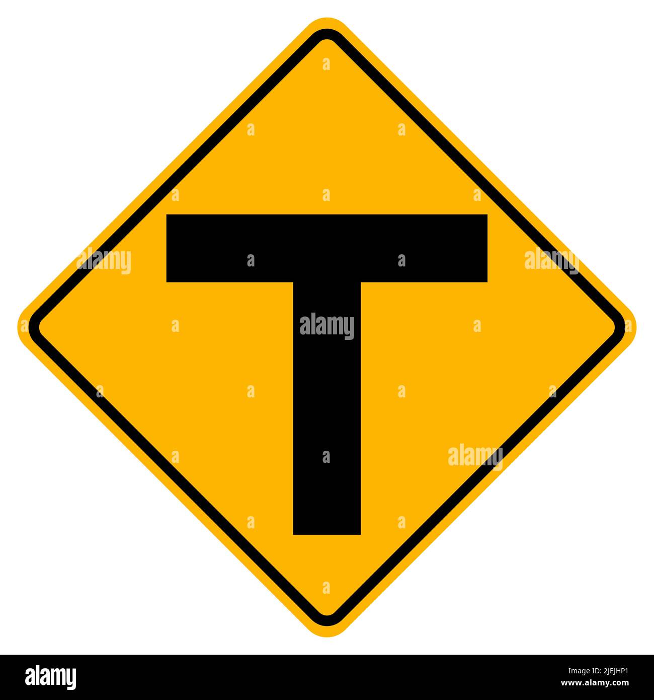 T junction sign Cut Out Stock Images & Pictures - Alamy