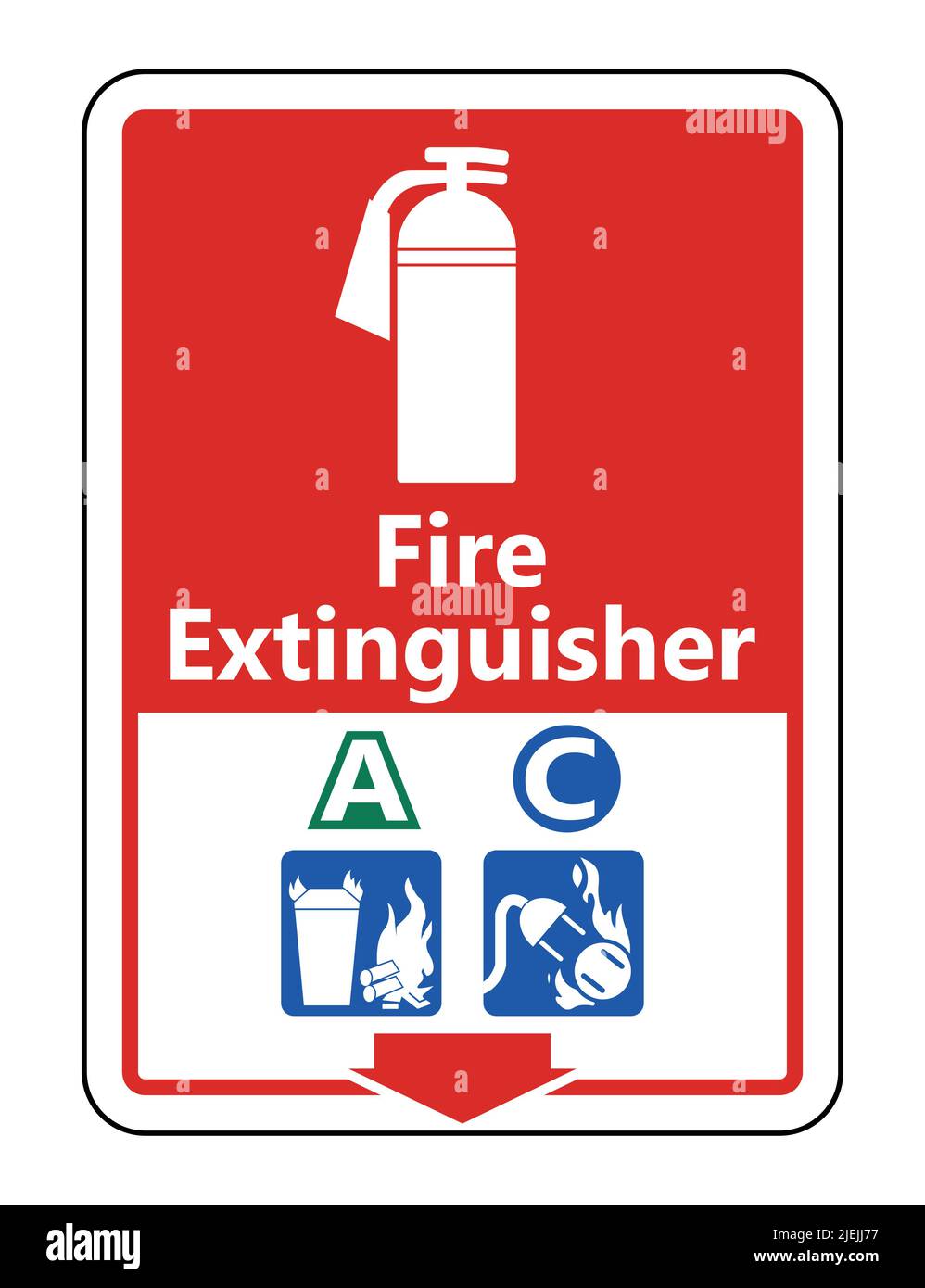 Symbol Fire Extinguisher A C Sign on white background,Vector ...