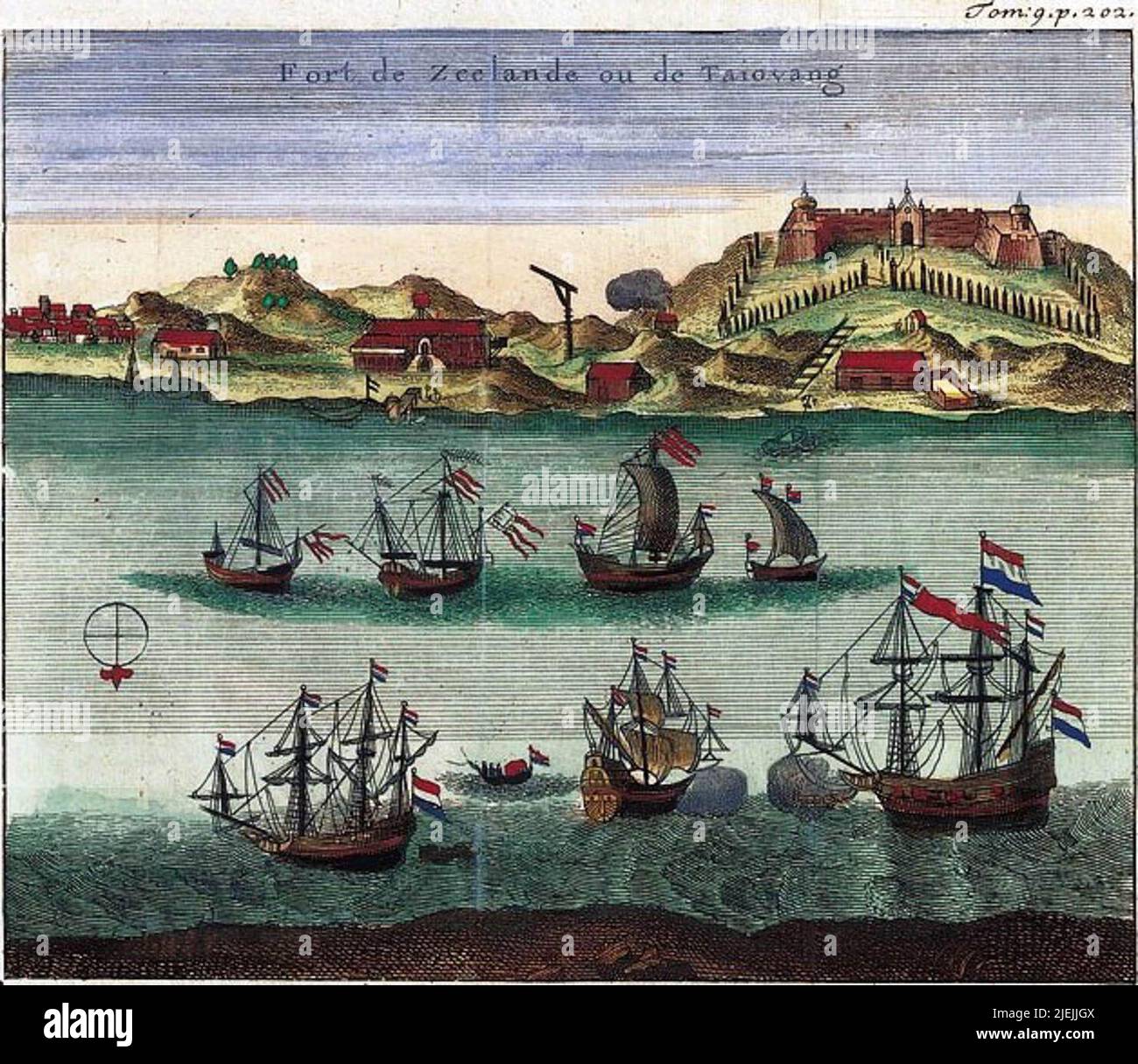 Drawing of Fort Zeelandia Stock Photo - Alamy