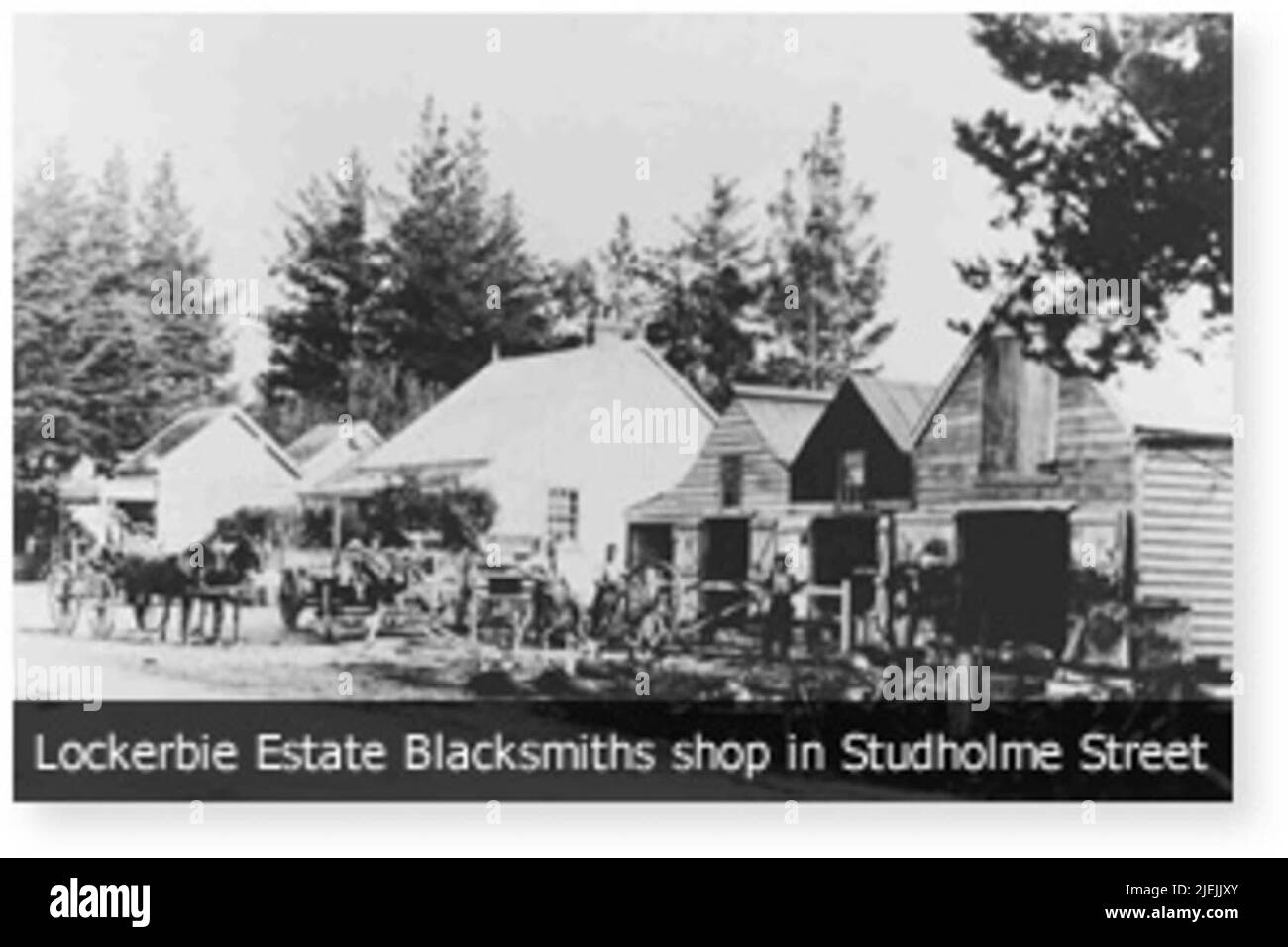 Lockerbie Estate Blacksmiths in Studholme Street, Morrinsville, circa ...
