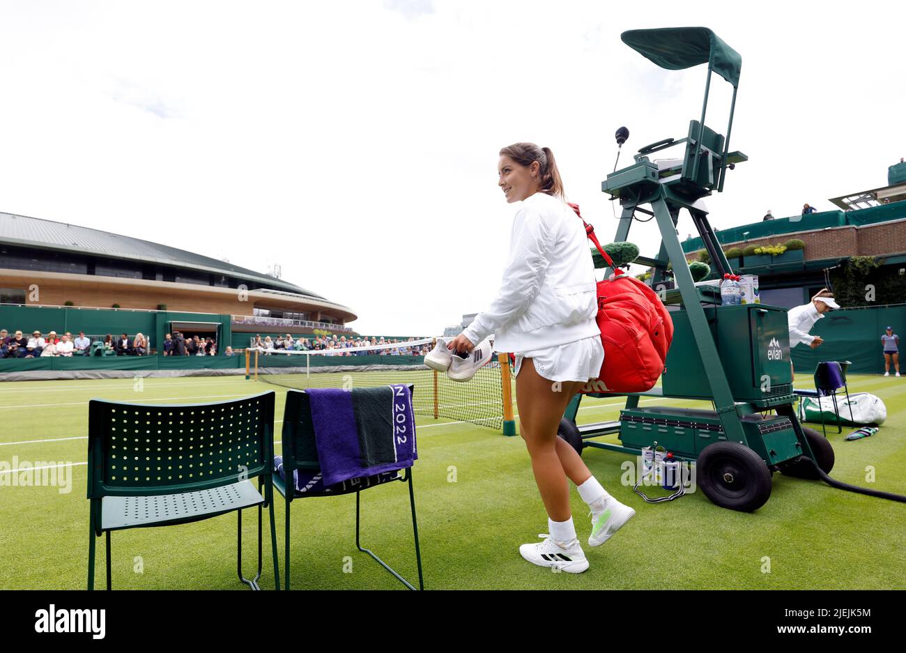 Jodie Burrage during her Ladies' singles first round match against ...