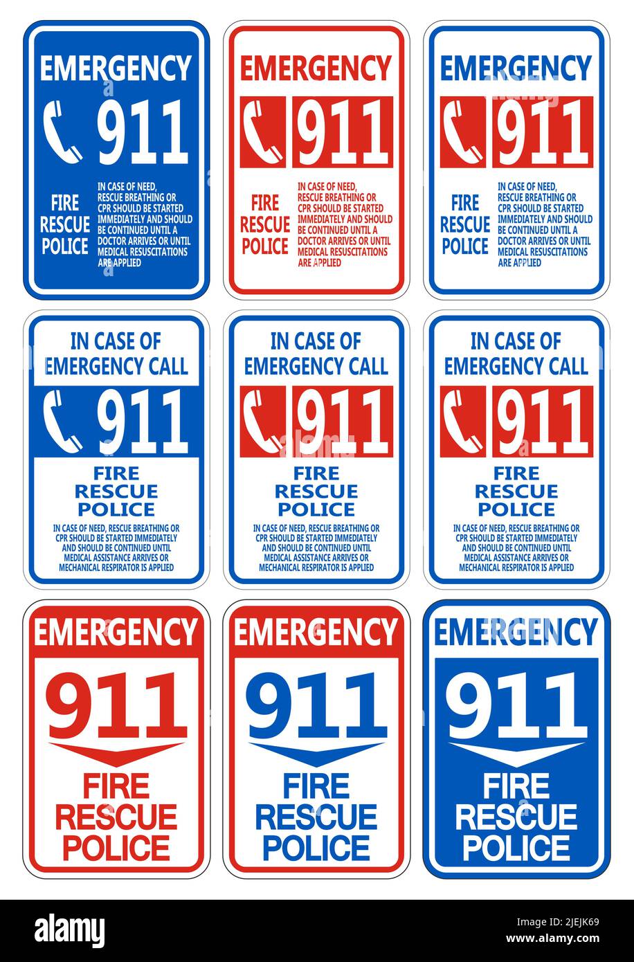 911 Fire Rescue Police Symbol Sign Isolate On White Background,Vector ...