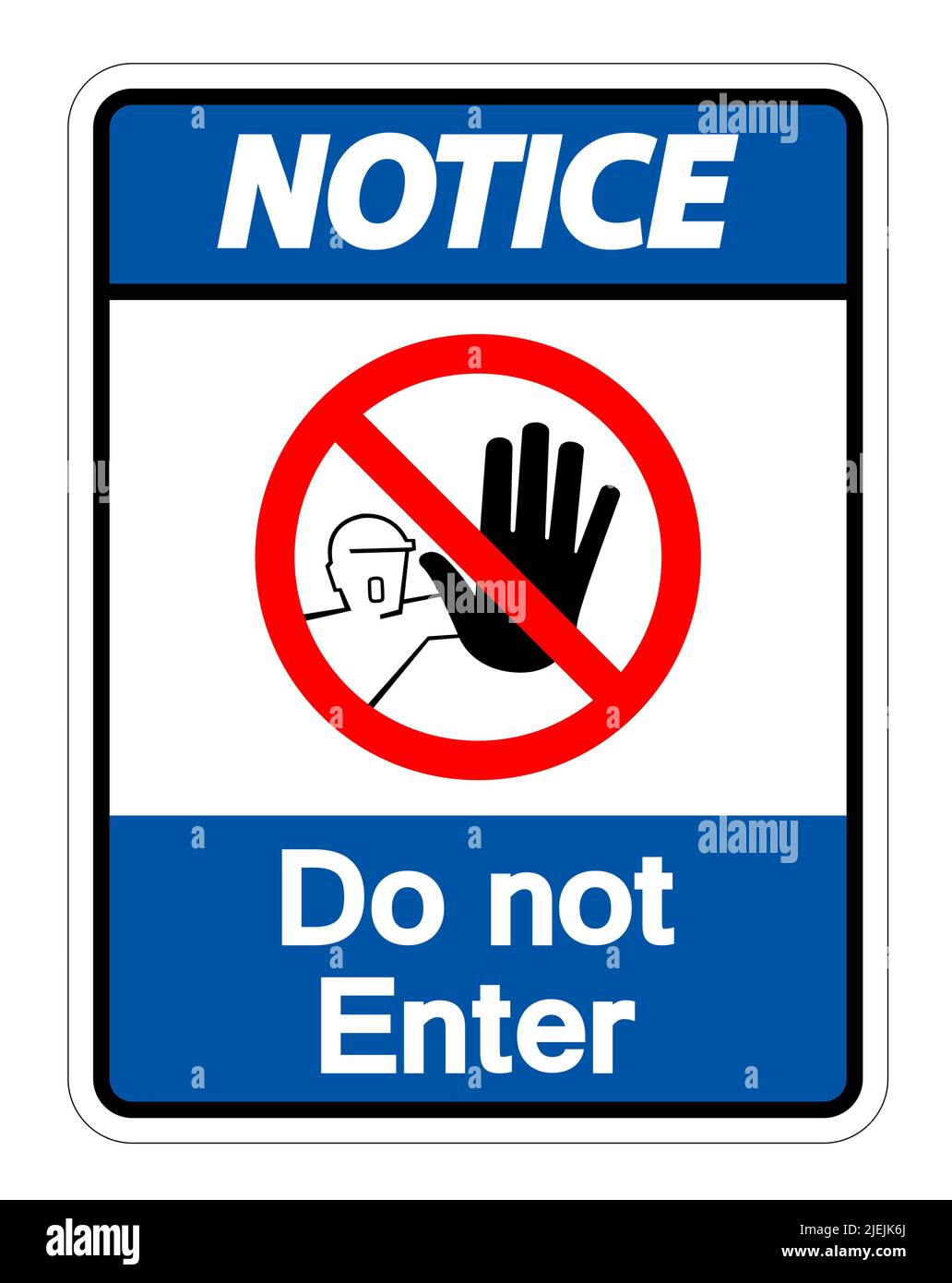 Notice Do Not Enter Symbol Sign Isolate On White Background,Vector Illustration Stock Vector ...
