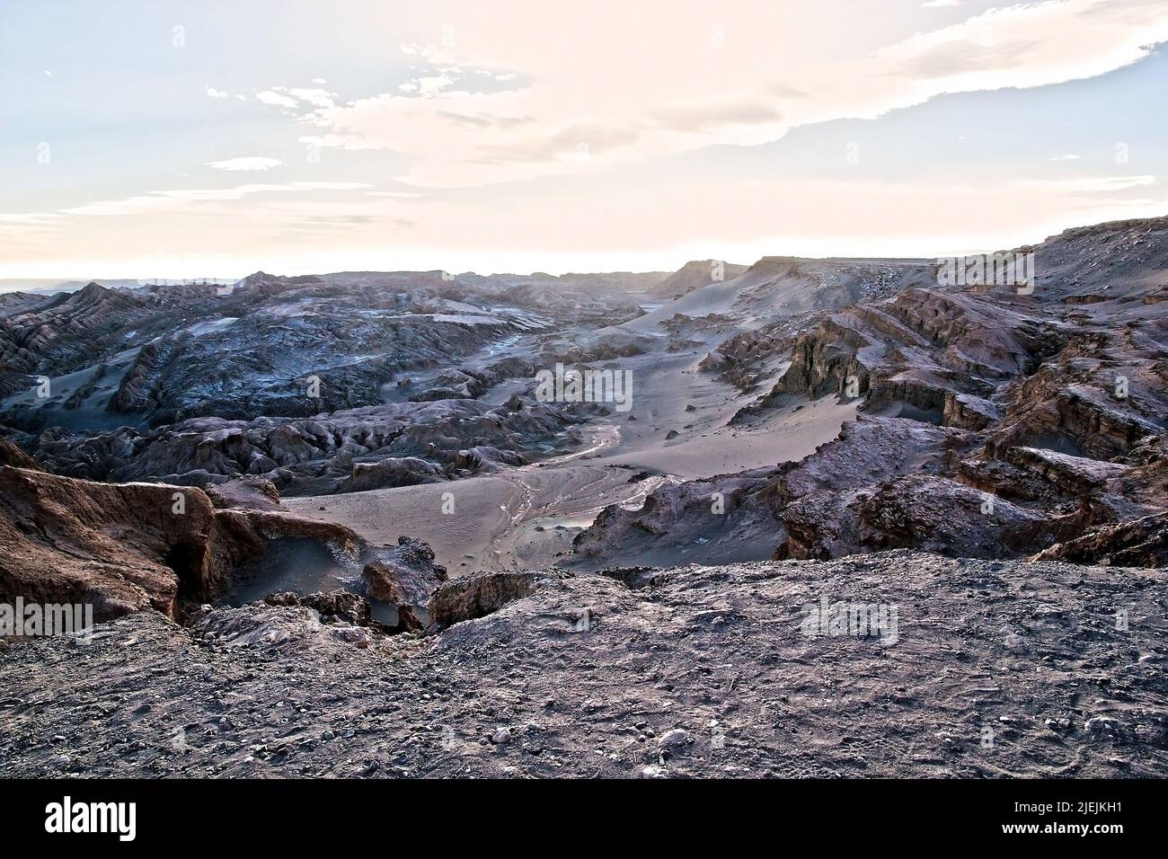 The Valley of the Moon in the Atacama desert, Chile. Atacama desert is ...