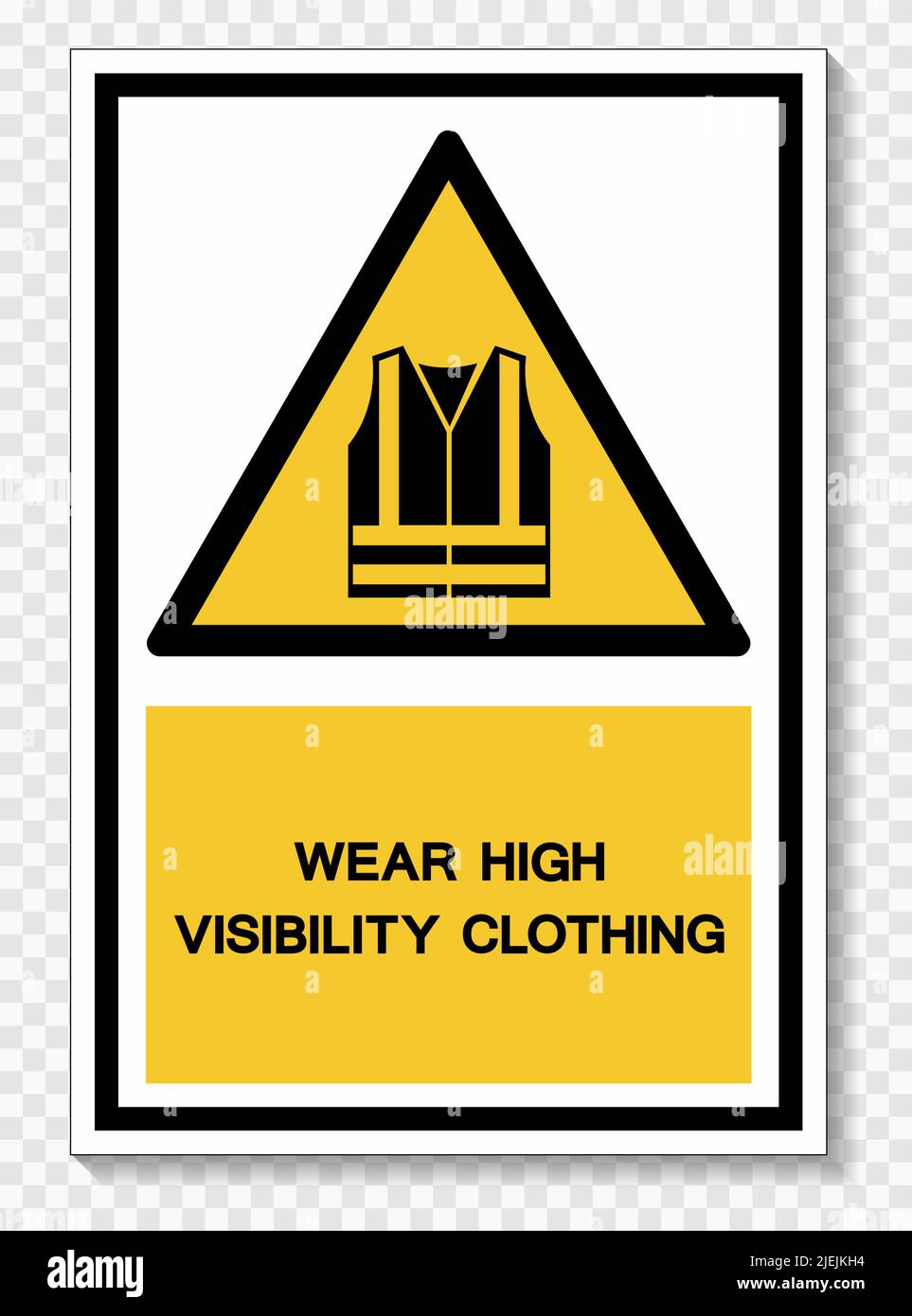 Wear High Visibility Clothing Symbol Sign Isolate On White Background ...