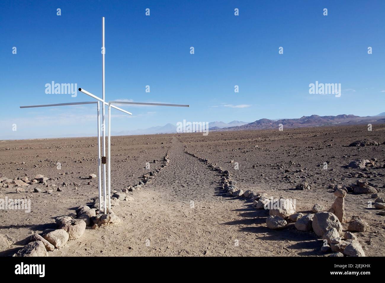 The chilean Inca trail monument in the Atacama desert, Chile. The ...