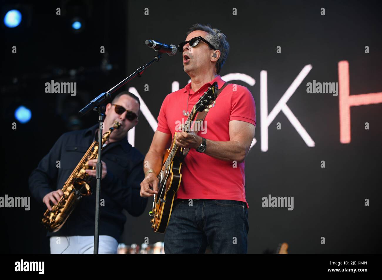 Nick Heyward of "Haircut 100" seen performing at Lets Rock Leeds 80s ...