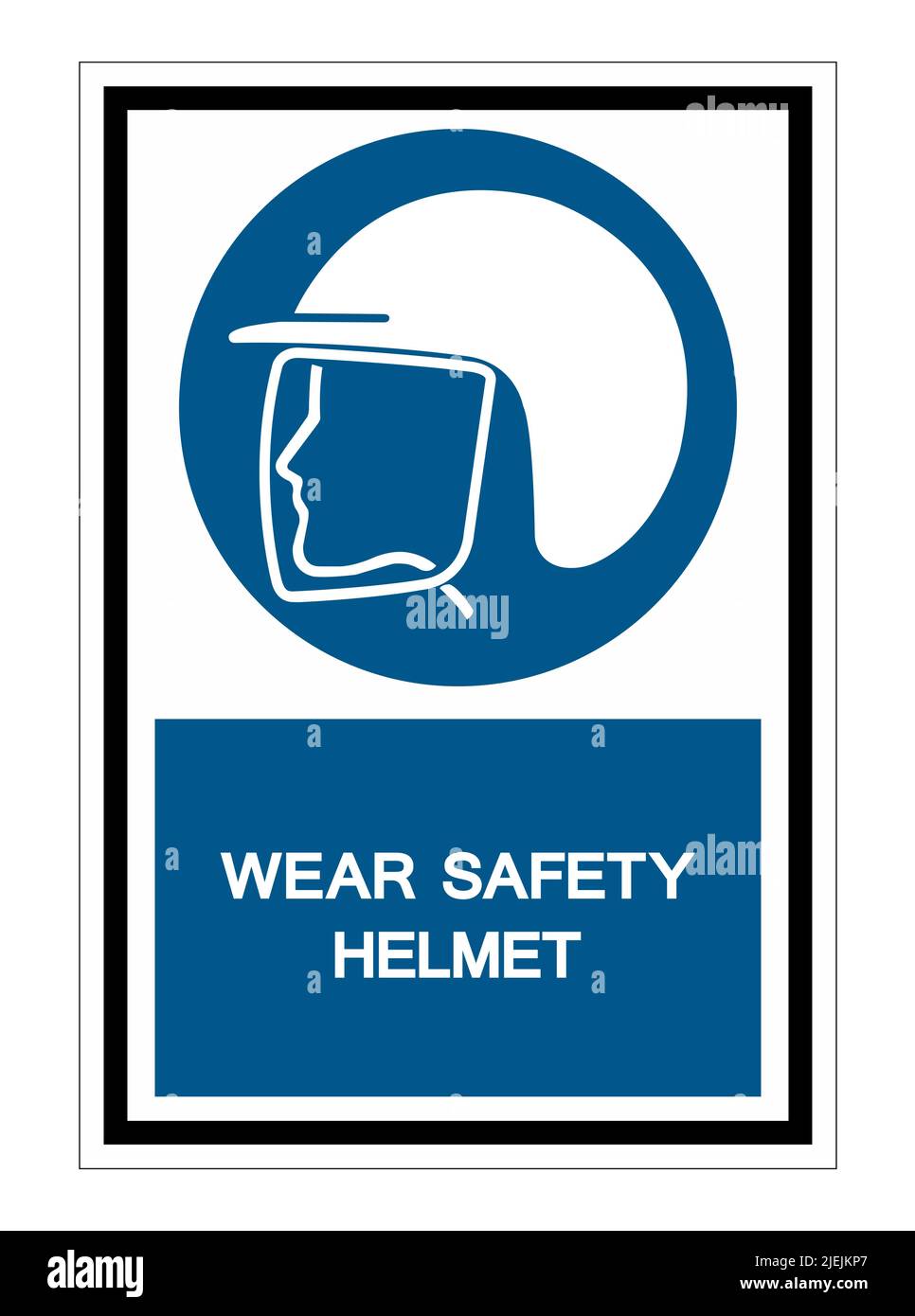 Wear Safety Helmet Symbol Isolate On White Background,Vector ...