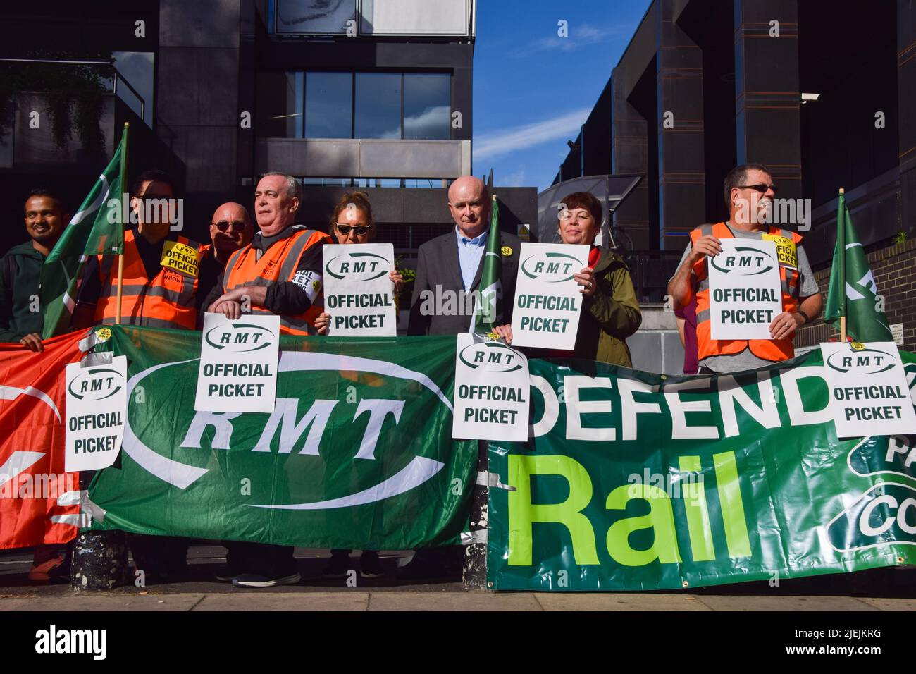London, UK. 25th June 2022. RMT union General Secretary Mick Lynch ...
