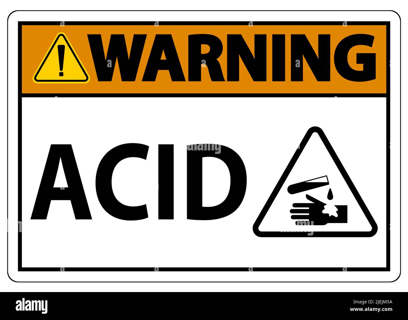 Label Acid Warning Sign On White Background Stock Vector Image & Art ...