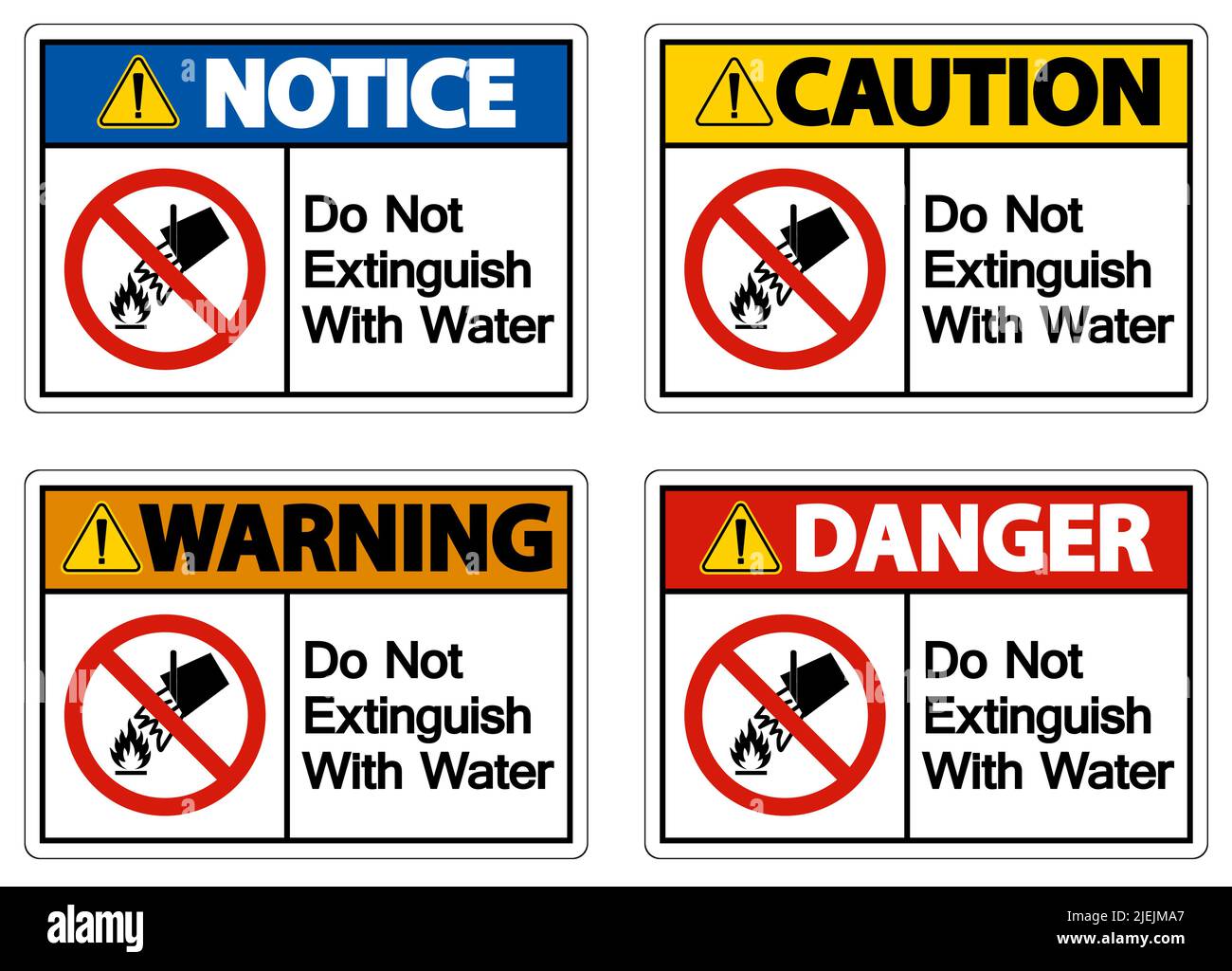 Caution Do Not Extinguish With Water Symbol Stock Vector Image & Art ...