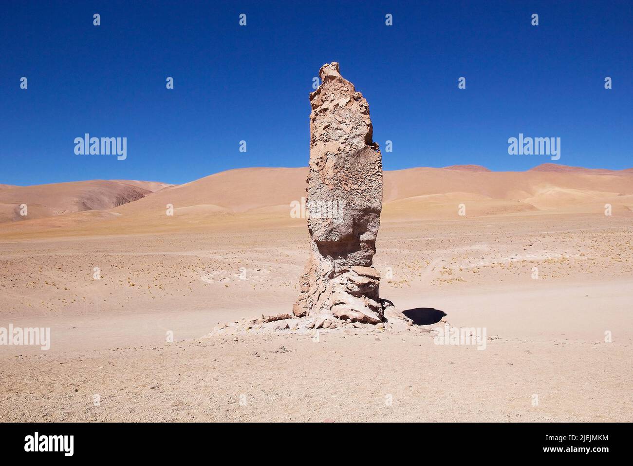 Geological monolith close to Salar the Tara in the Los Flamencos ...