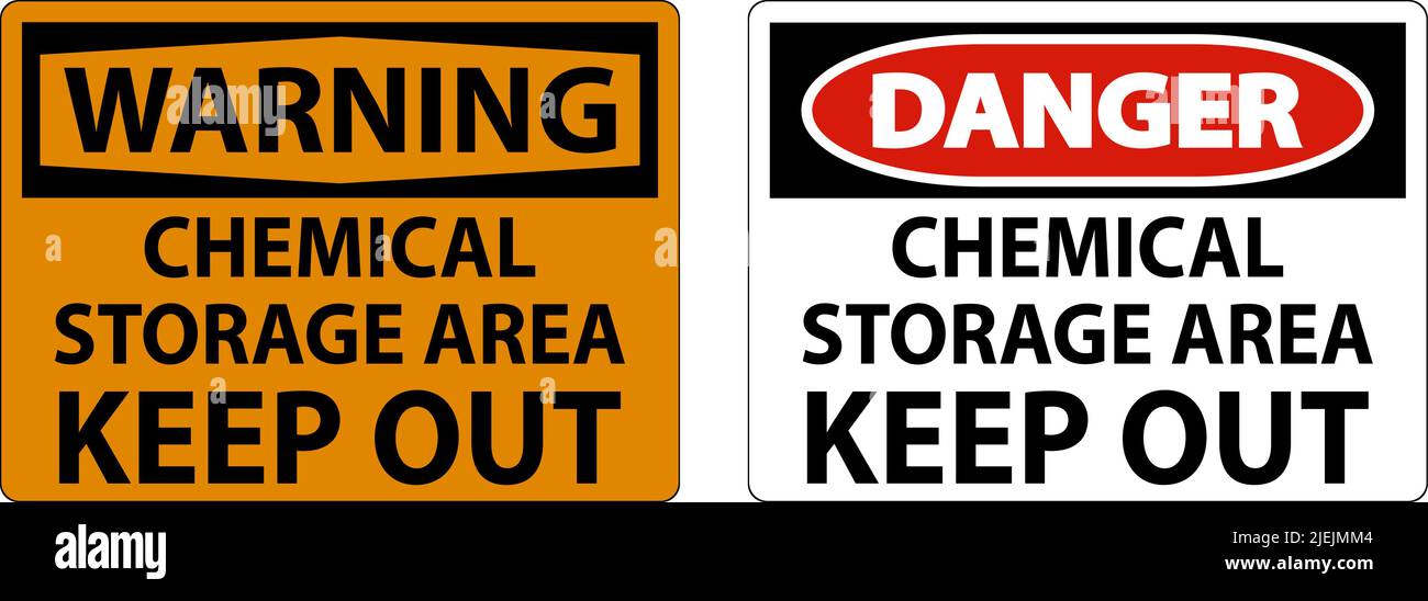 Label Chemical Storage Area Keep Out Sign Stock Vector Image & Art - Alamy