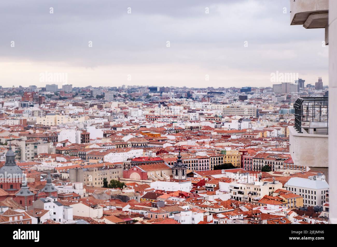 Views of buildings and roof of the Madrid skyline Stock Photo - Alamy