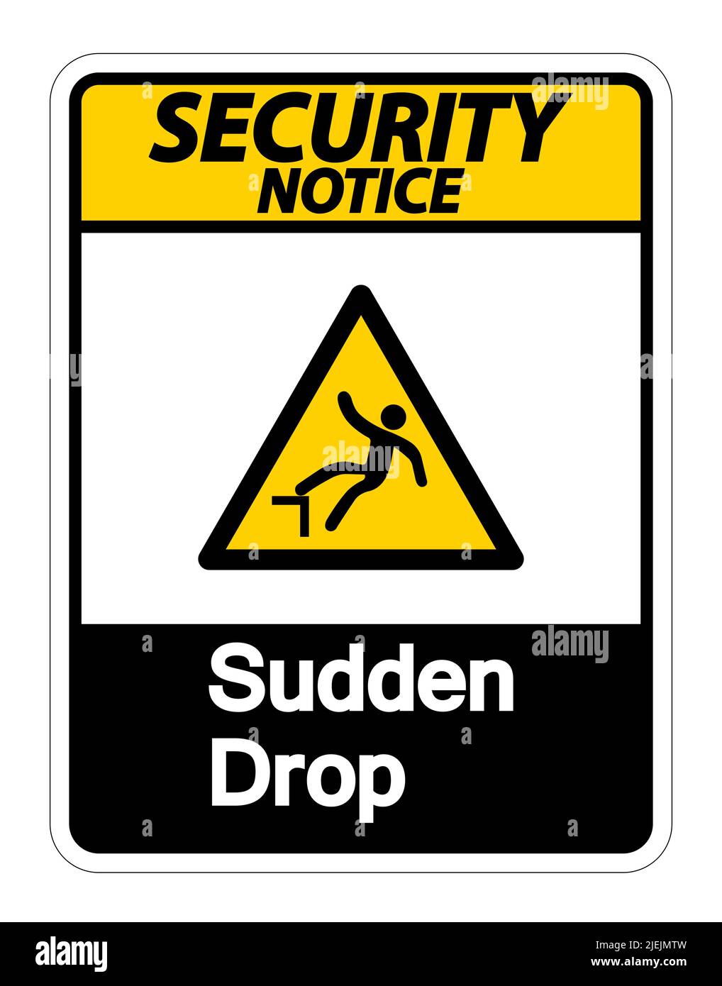 Security notice Sudden Drop Symbol Sign On White Background,Vector ...