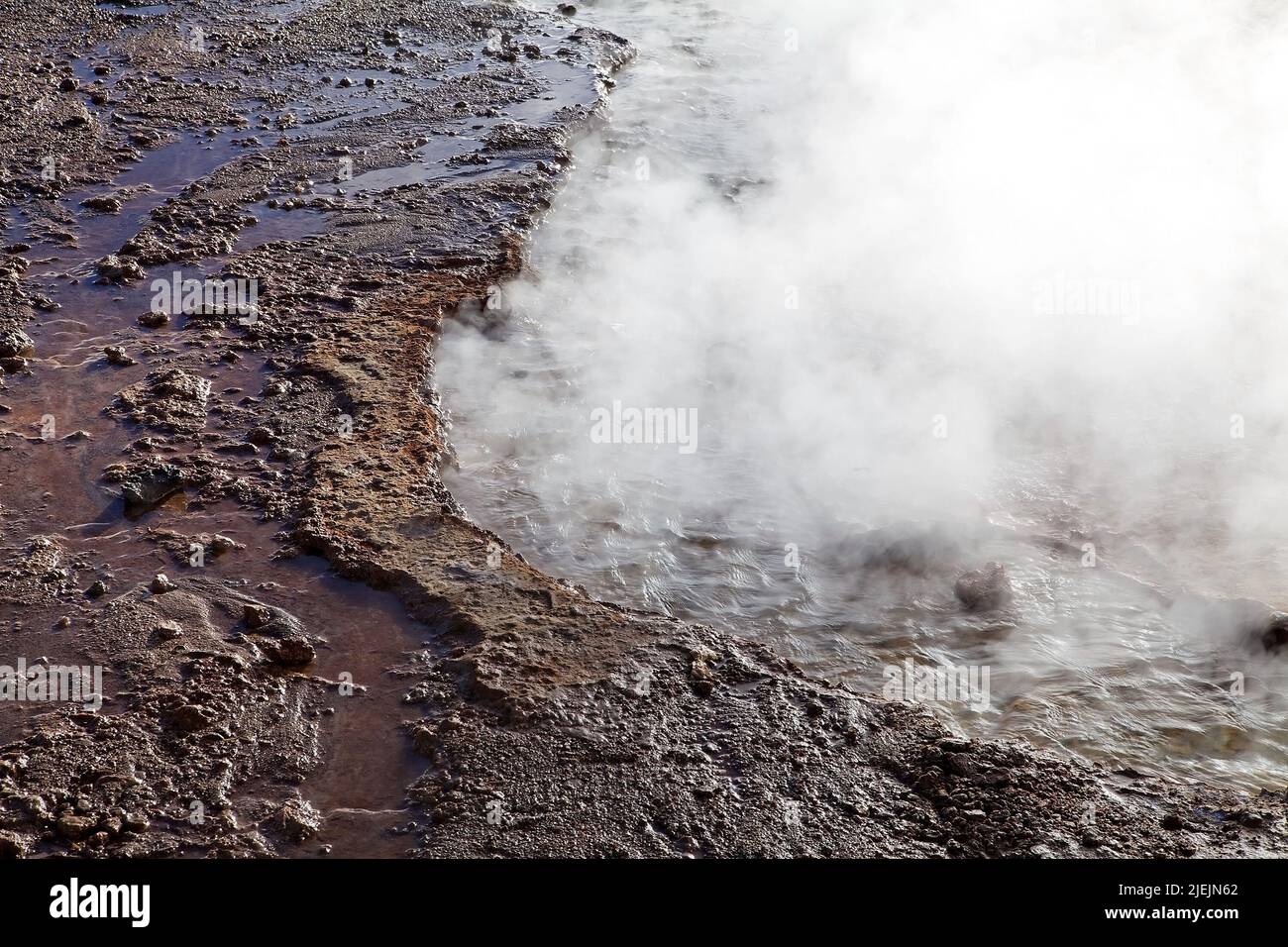 El Tatio geysers, Chile. El Tatio is a geyser field located in the ...
