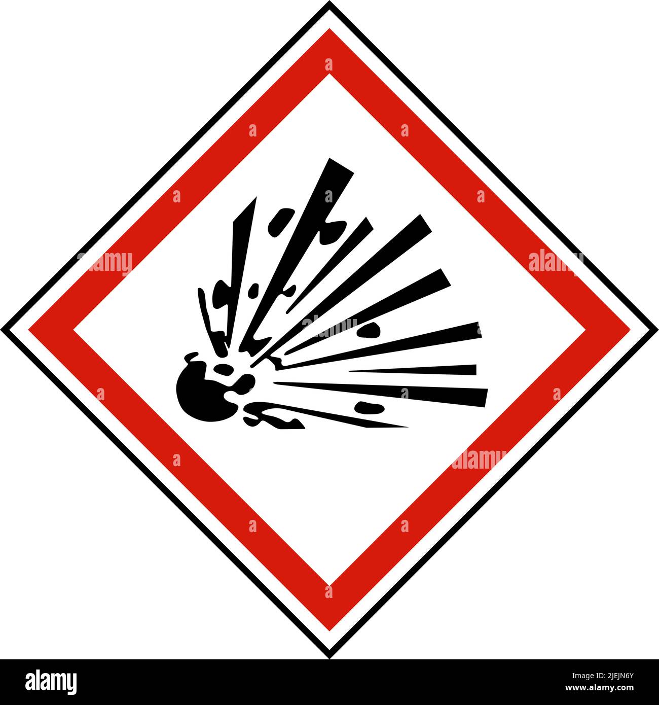 Explosive Symbol Label On White Background Stock Vector Image & Art - Alamy