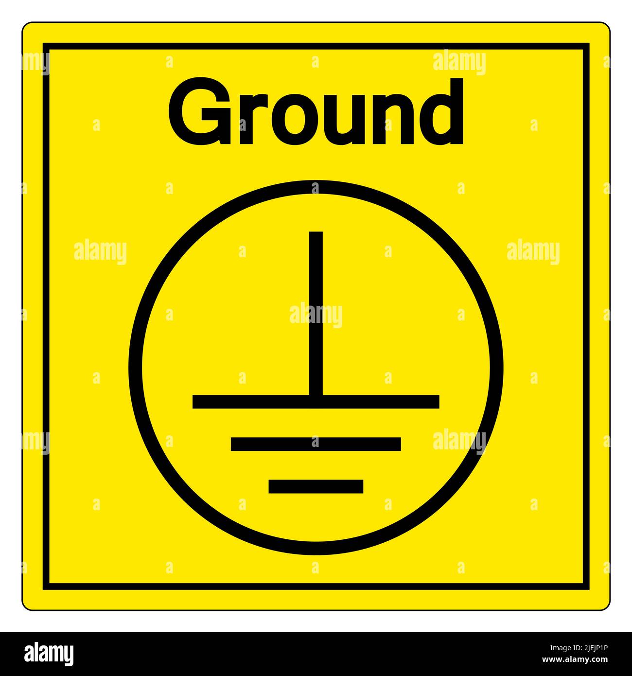 Protective Earth (Ground) Symbol Sign, Vector Illustration, Isolate On ...