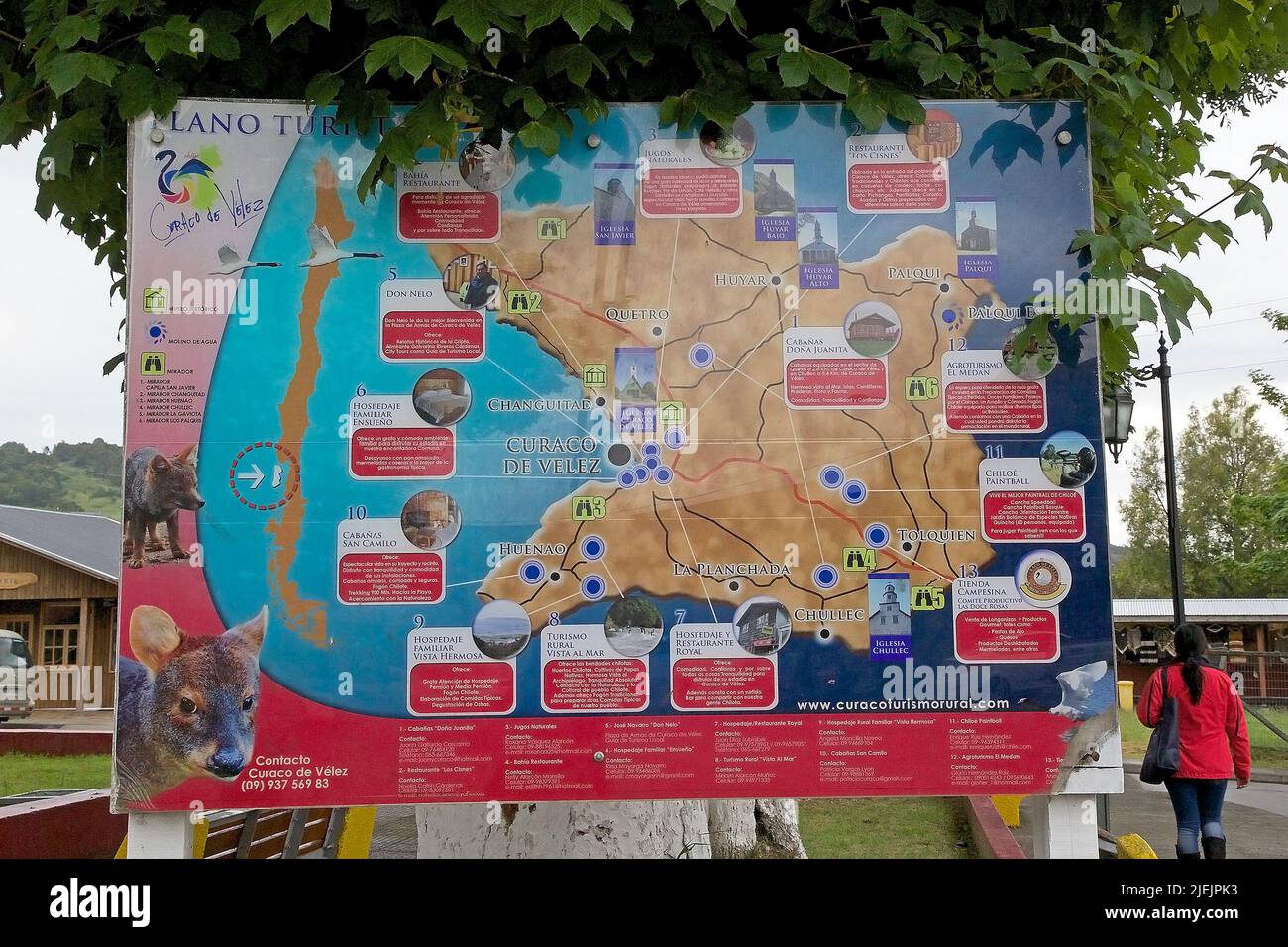 Touristic map of the Quinchao Island, Chiloe Archipelago, Chile ...