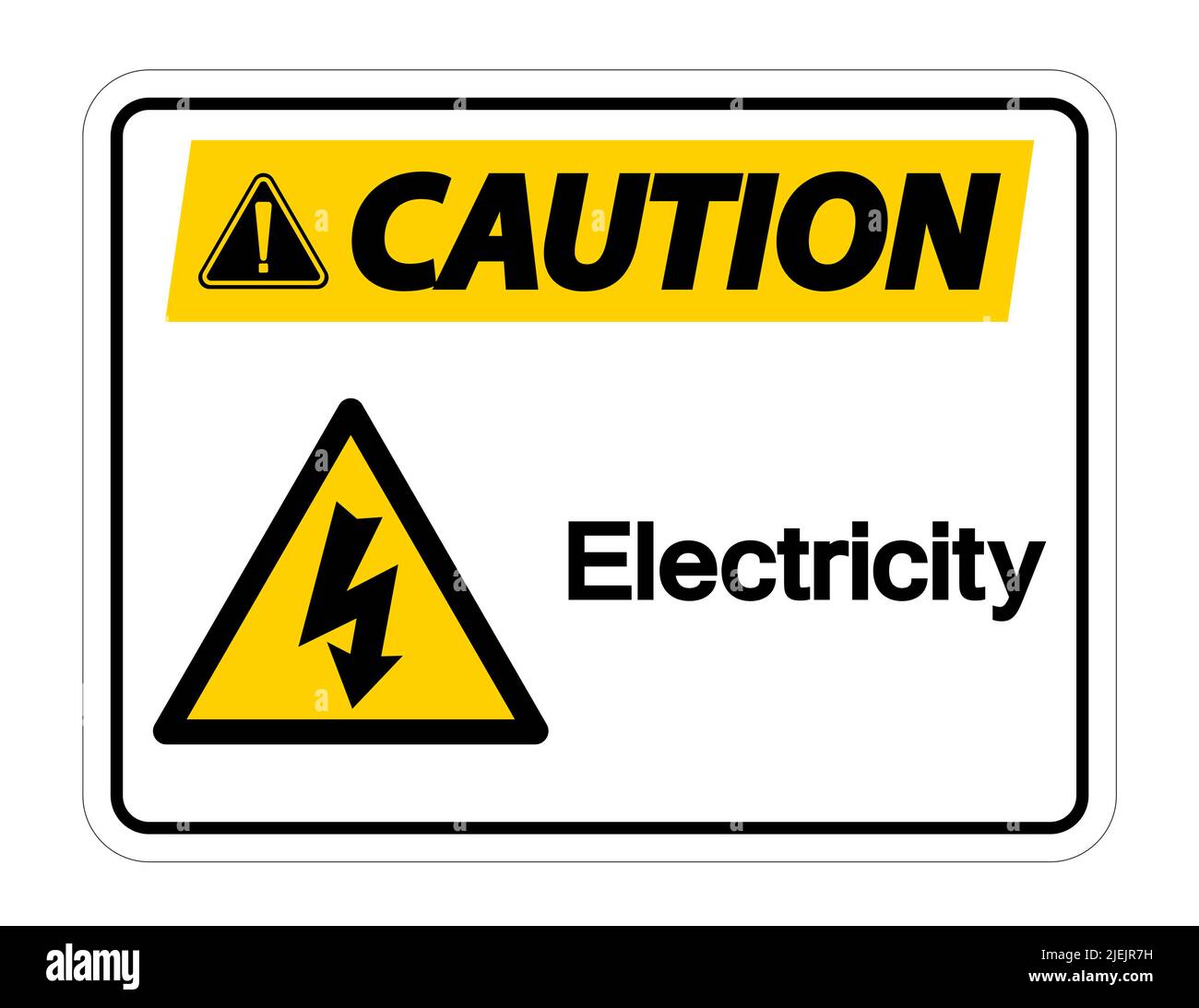 Caution Electricity Symbol Sign Isolate On White Background,Vector ...