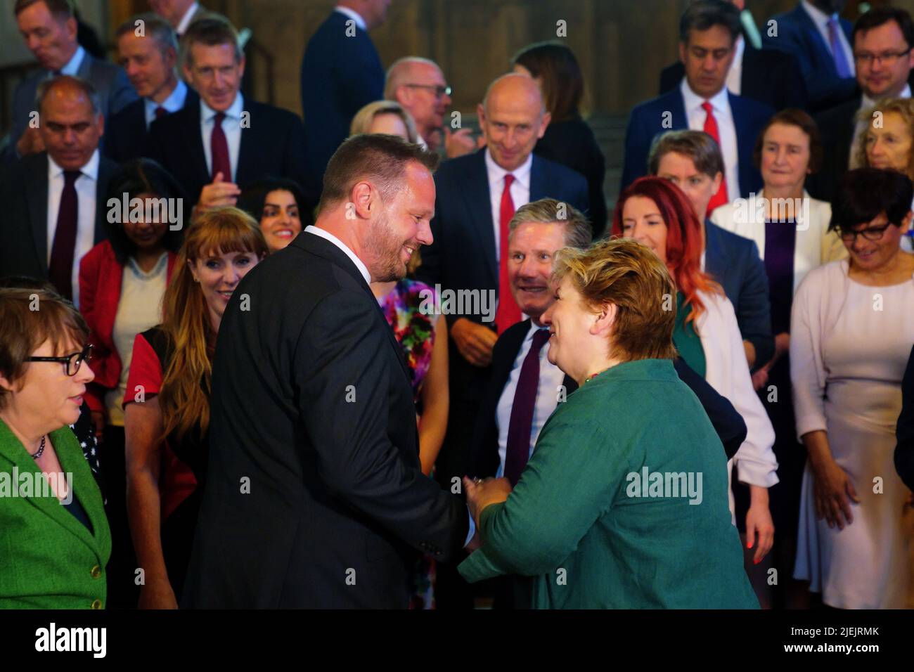 Newly elected MP for Wakefield, Simon Lightwood, is welcomed by Labour ...