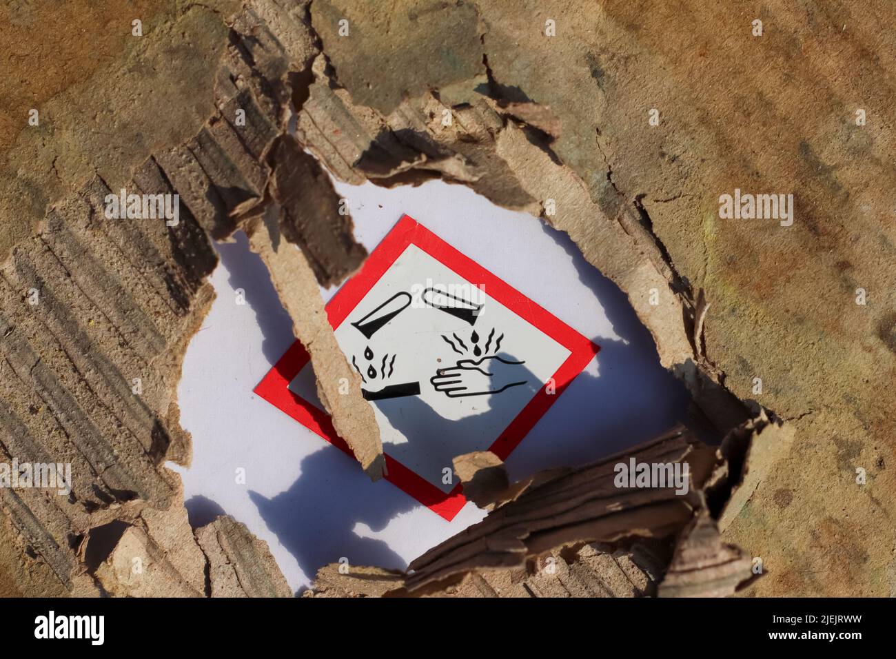 The object was corroded by chemicals and dangerous Stock Photo - Alamy