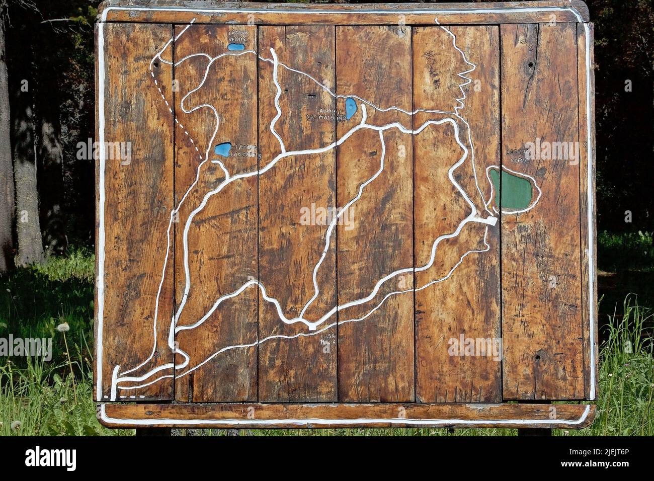 Coyhaique National Reserve trail map, Chile. It is a national reserve ...