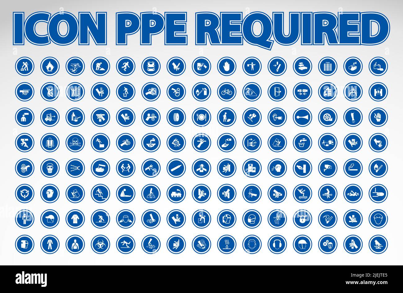 Required Personal Protective Equipment (PPE) Symbol,Safety Icon Stock ...