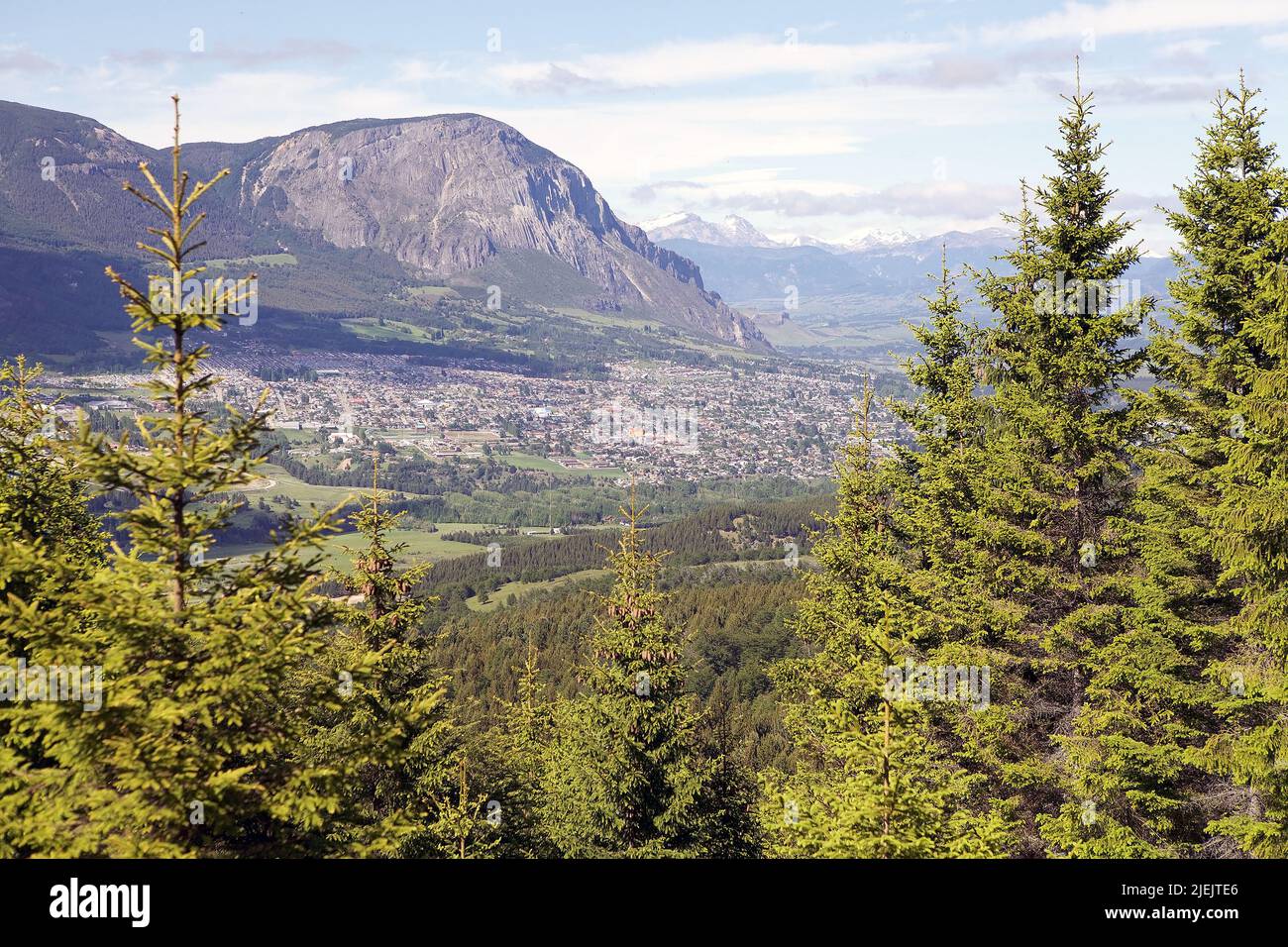 View of Coyhaique, Chile. It is the capital city of the Coyhaique ...