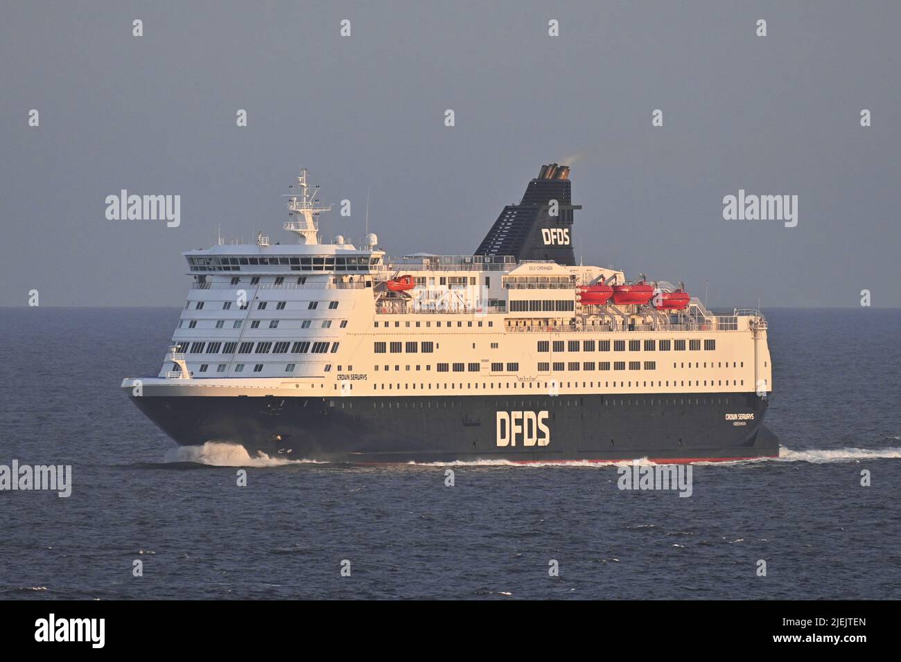 DFDS-Ferry CROWN SEAWAYS underway from Frederikshavn to Copenhagen ...