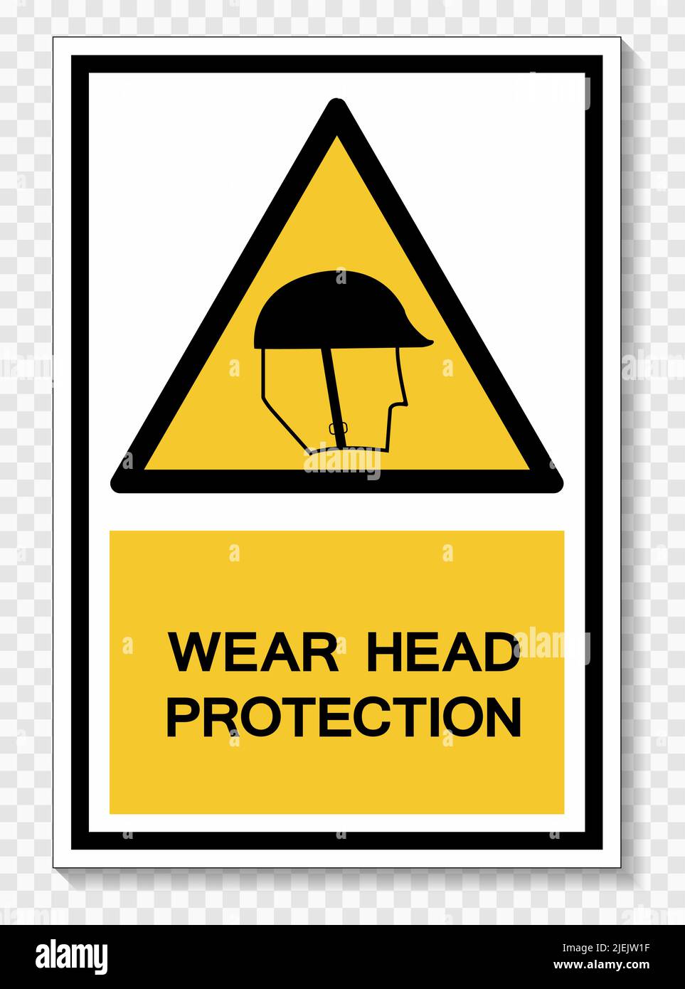 Wear Head Protection Symbol Sign Isolate On White Background,Vector ...