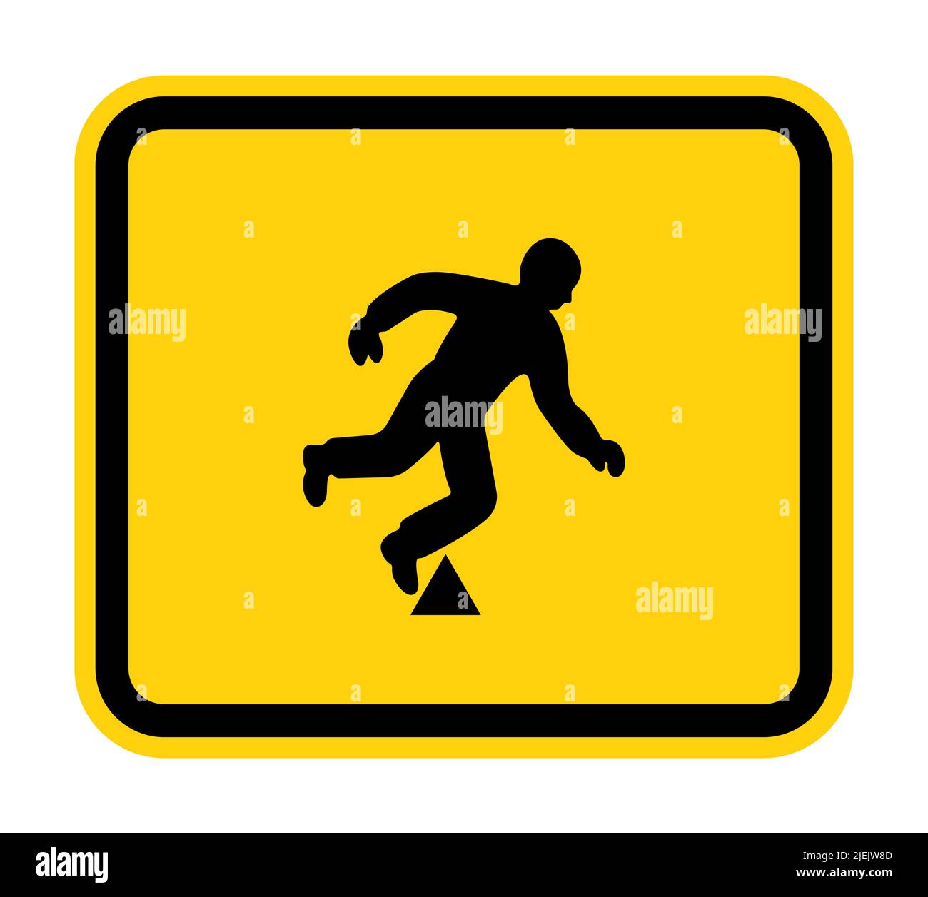 Trip Hazard Symbol Sign Isolate On White Background,Vector Illustration ...